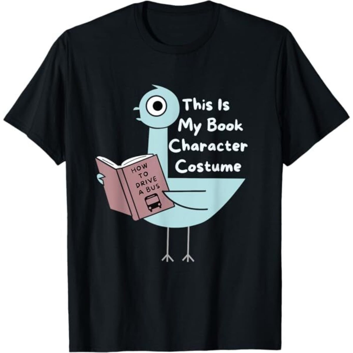 This Is My Book Character Costume Funny Pigeon Kids Reading T-Shirt ...