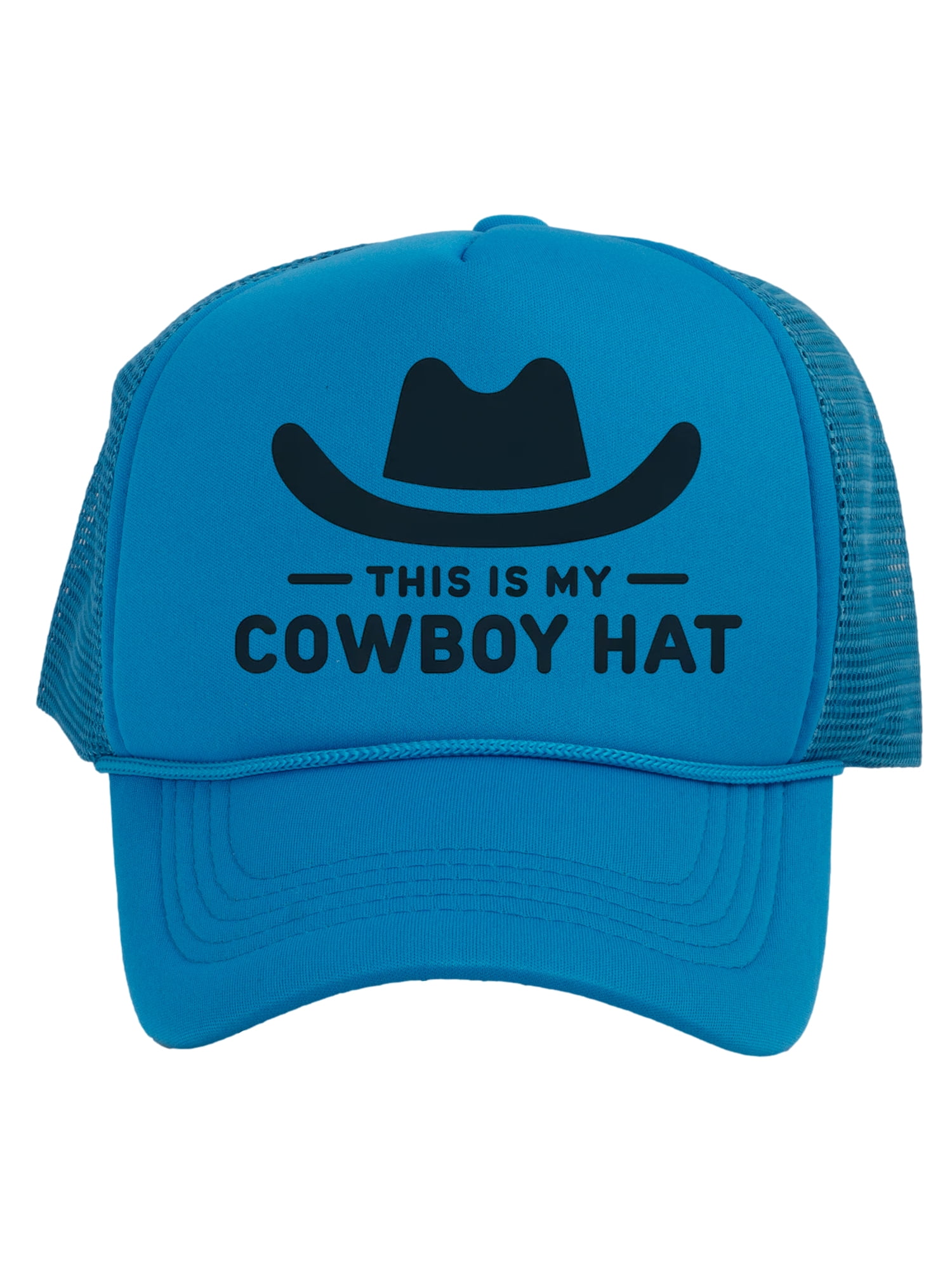 This Is My Cowboy Hat - Snapback Trucker Cap, Aqua Blue - Walmart.com