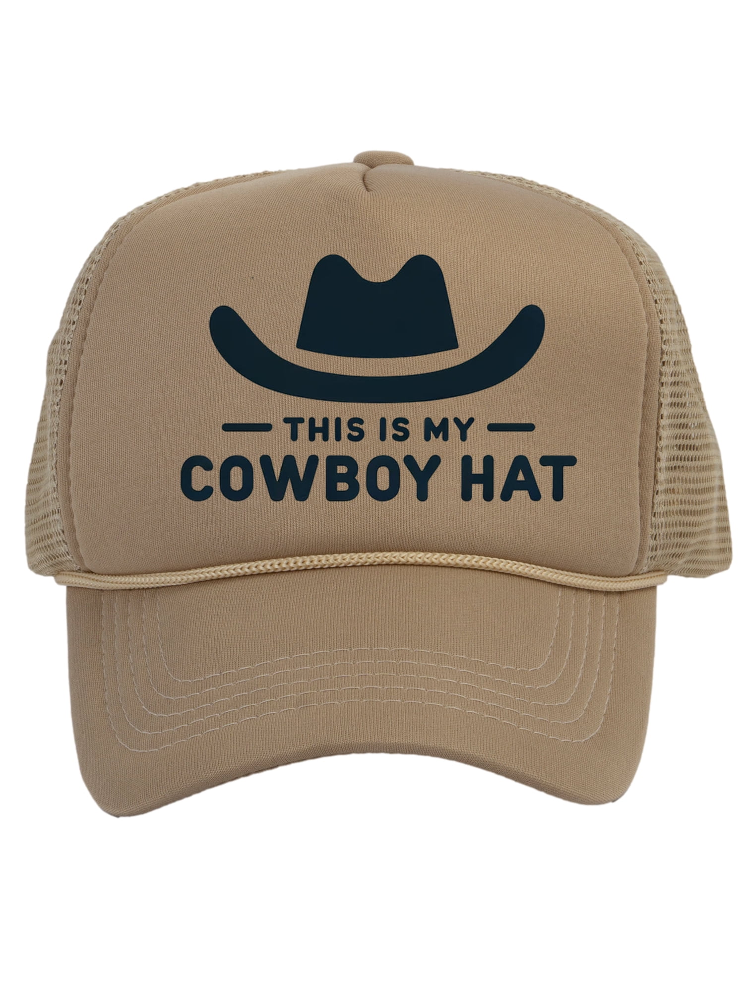 This Is My Cowboy Hat - Snapback Trucker Cap, Beige - Walmart.com
