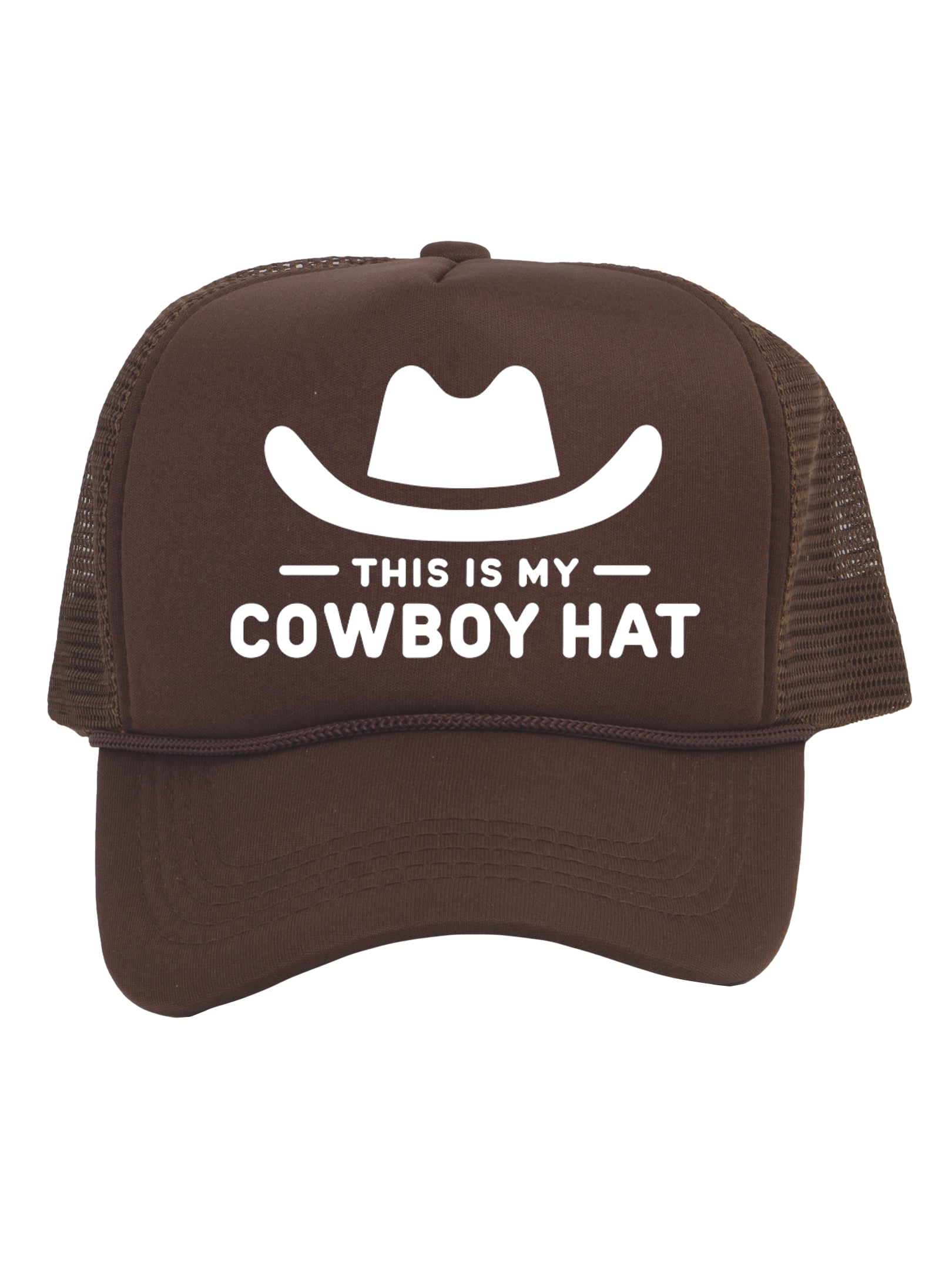 This Is My Cowboy Hat - Snapback Trucker Cap, Brown - Walmart.com