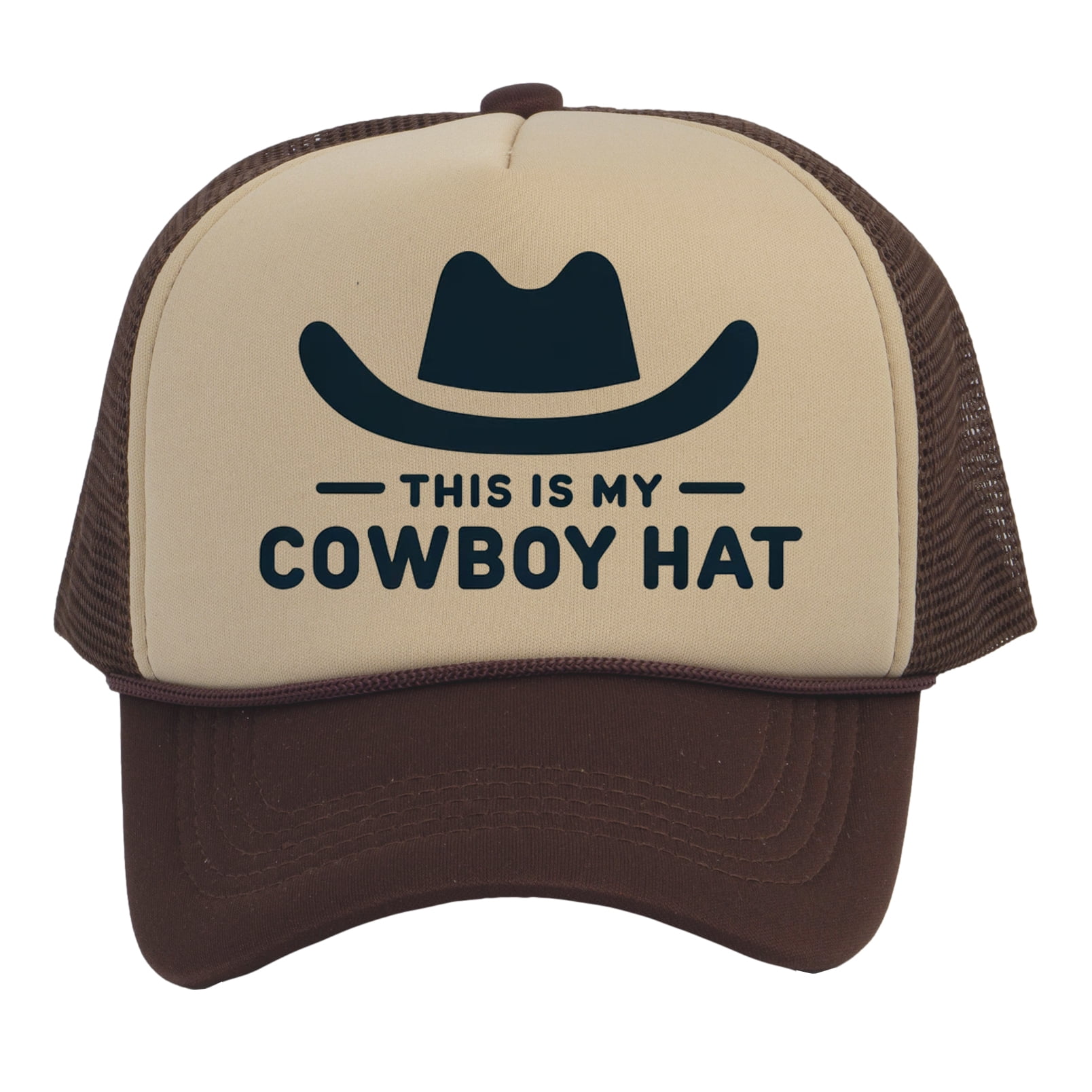 This Is My Cowboy Hat - Snapback Trucker Cap, Khaki/Brown - Walmart.com