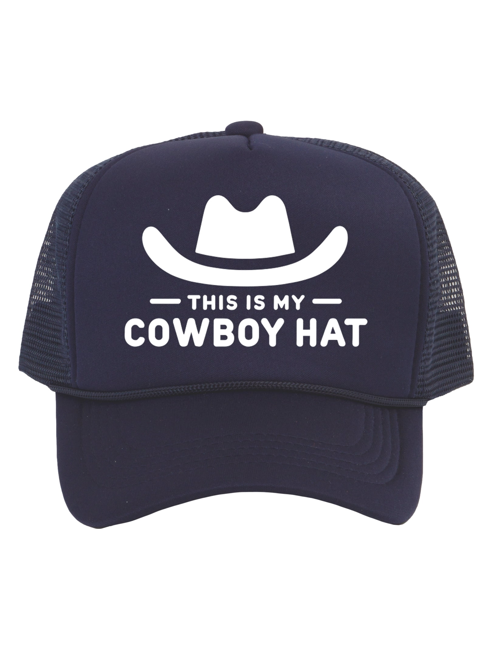 This Is My Cowboy Hat - Snapback Trucker Cap, Navy - Walmart.com