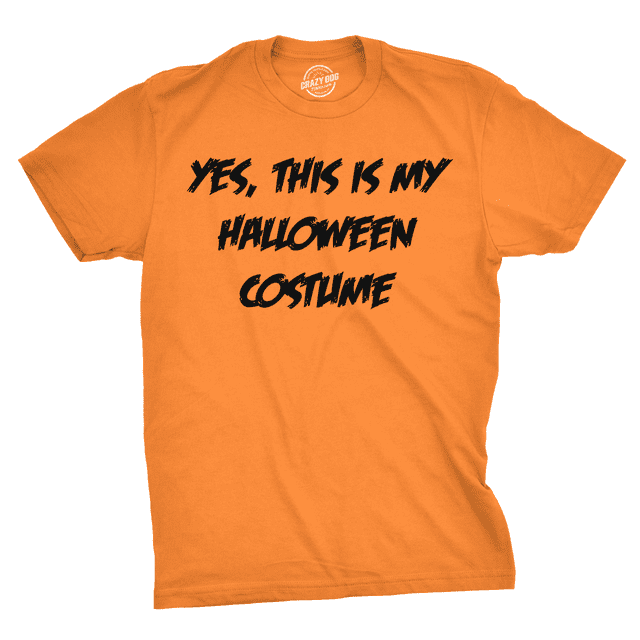 This Is My Halloween Costume T Shirt Funny Fake Parody Text Joke Tee ...