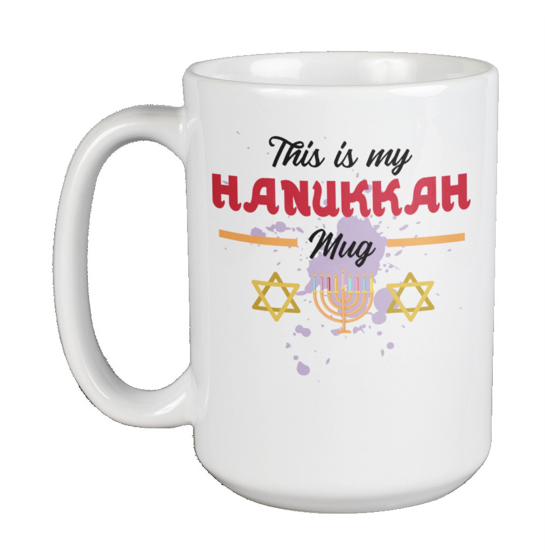 This Is My Hanukkah Mug. Chanukah Menorah And Star Of David Print ...