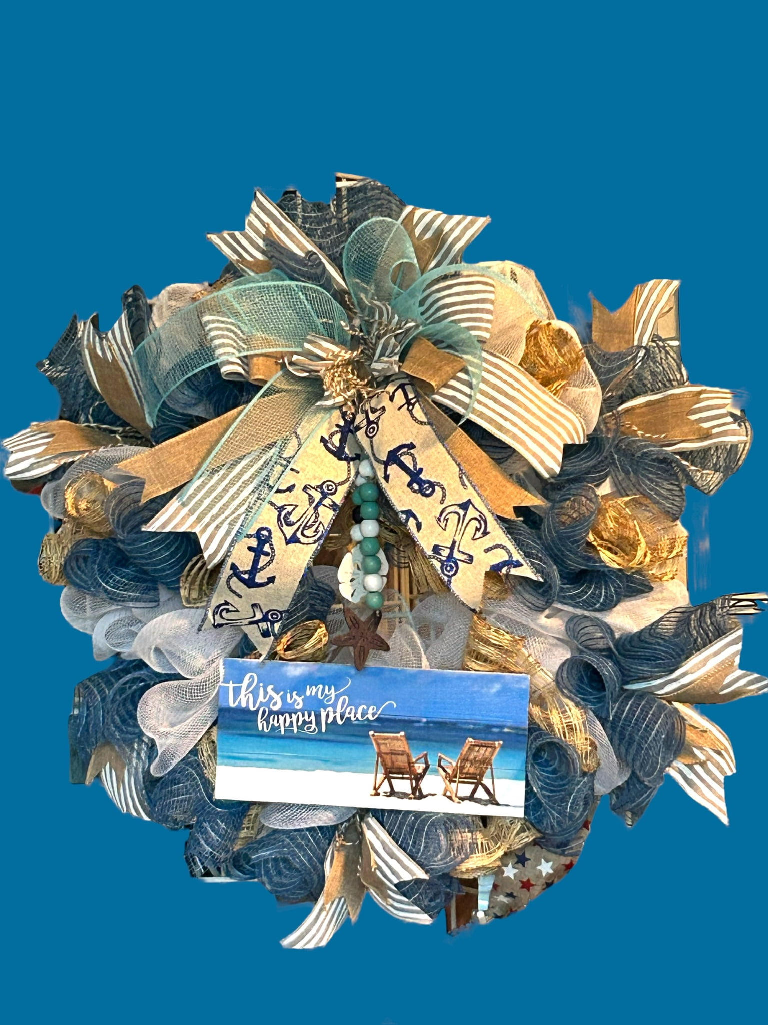 This Is My Happy Place Beach Wreath Beach House Décor - Walmart.com