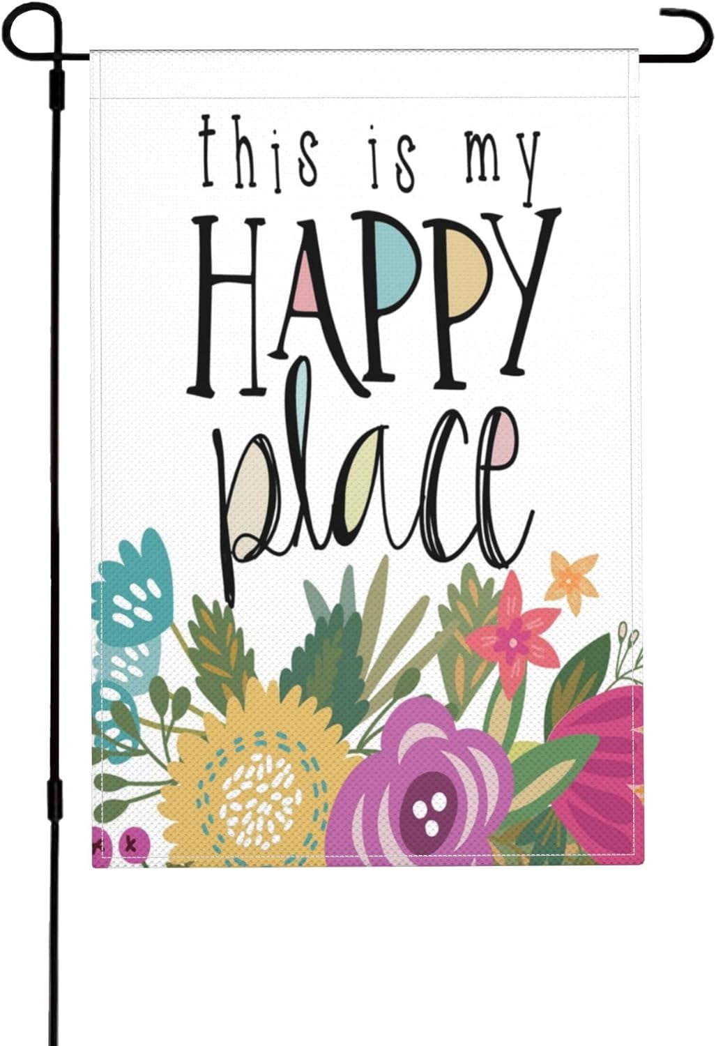 This Is My Happy Place Garden Flag Welcome Outdoor Flag Double Sided ...