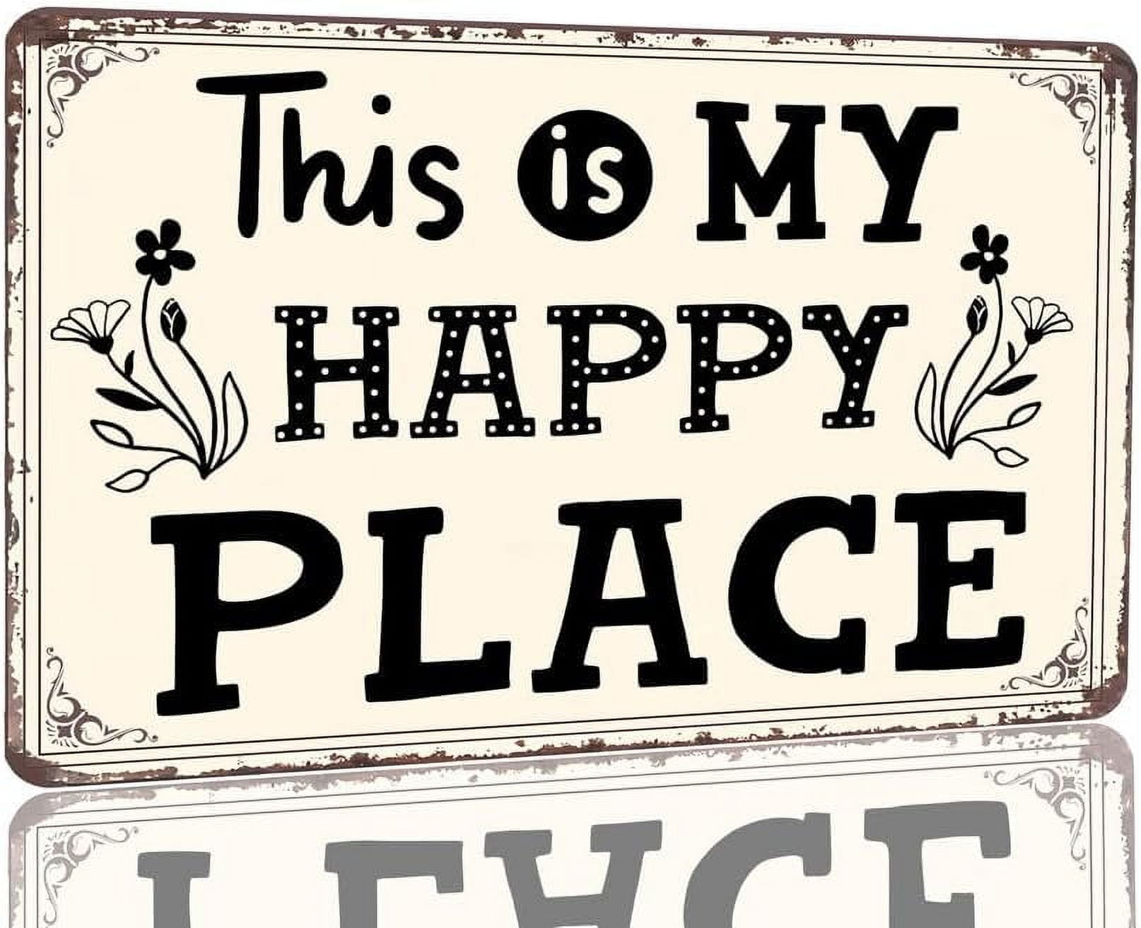 This Is My Happy Place Sign Retro Vintage Metal Sign Relax Decor for ...