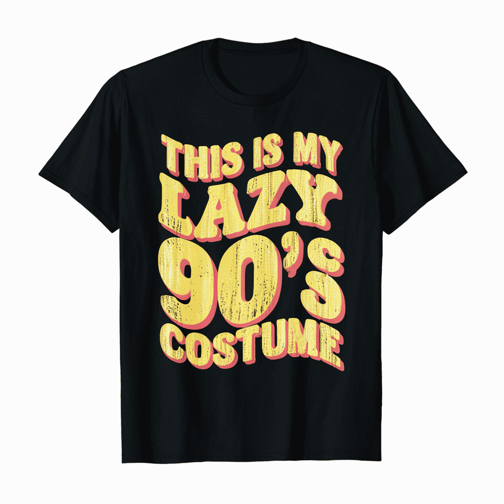This Is My Lazy 90s Costume 90s Wave Graphic Tee - Walmart.com