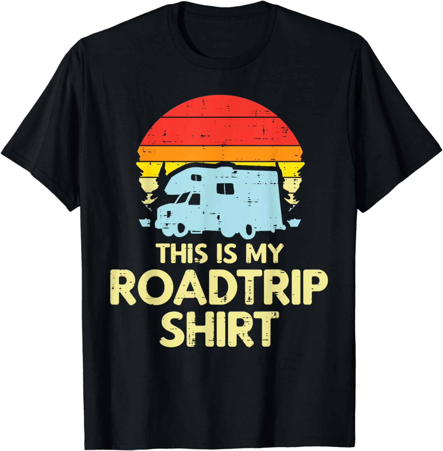 This Is My Roadtrip Shirt Sunset Retro Camping Van RV Camper T-Shirt ...