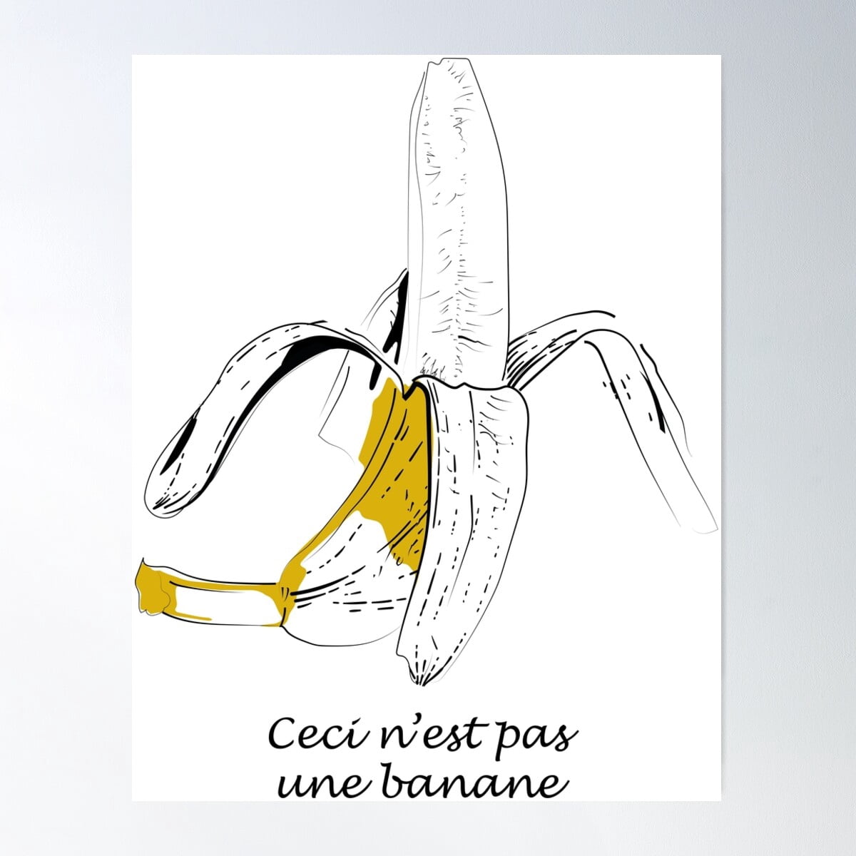 This Is Not A Banana Poster Wall Art, Modern Wall Decor For Living Room ...