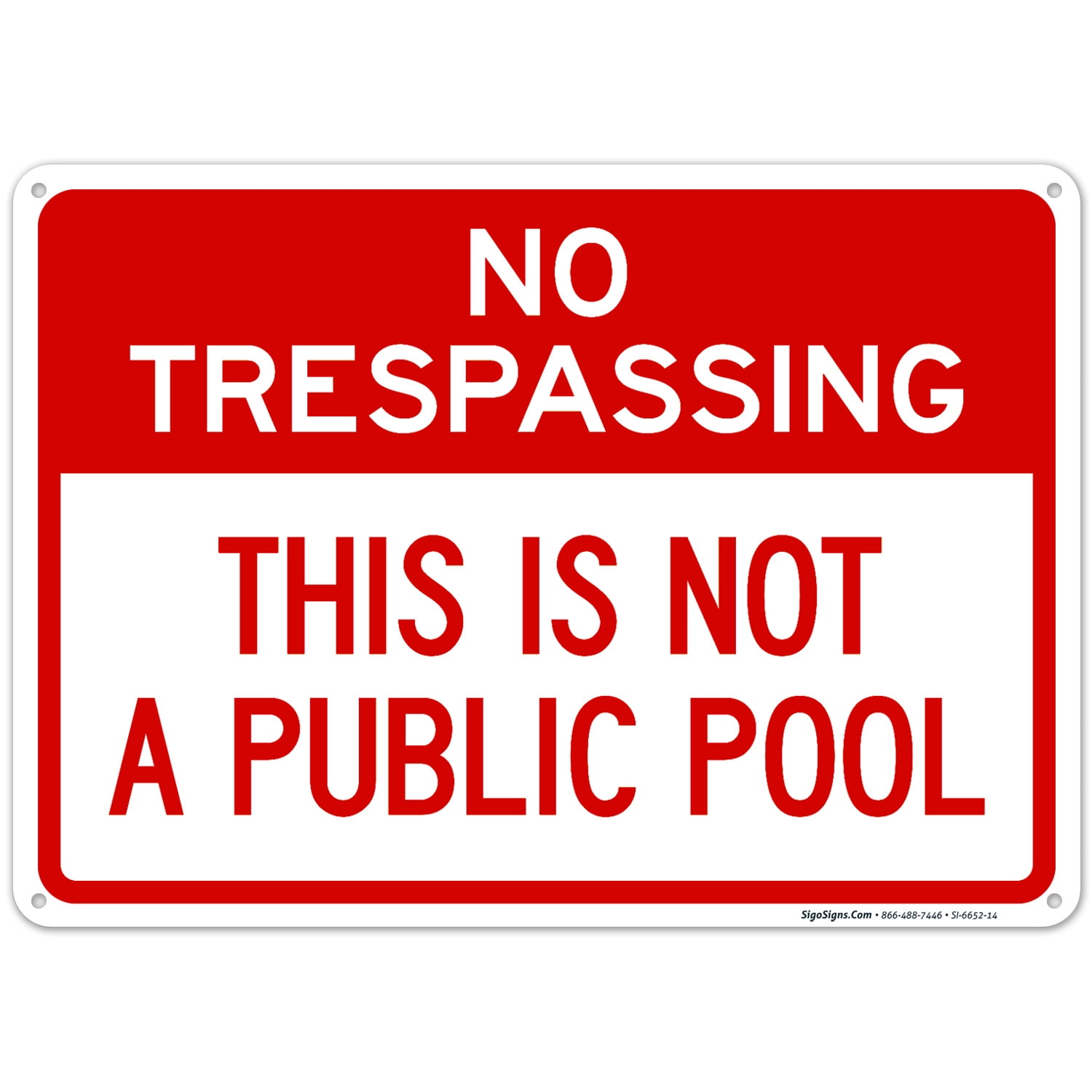 This Is Not A Public Pool Sign, Pool Sign, - Walmart.com