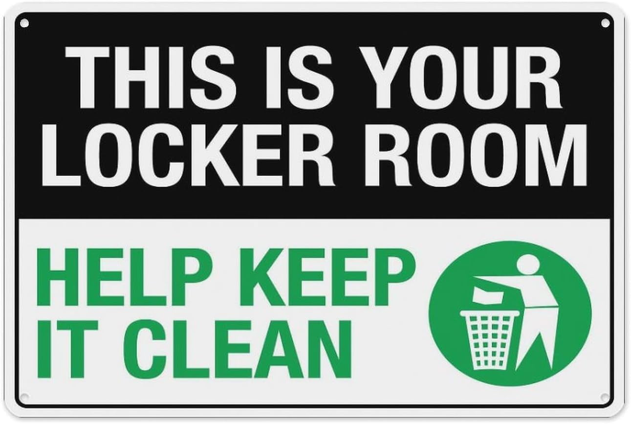 This Is Your Locker Room Sign 8"x12" - Aluminum Tin Warning for Home ...