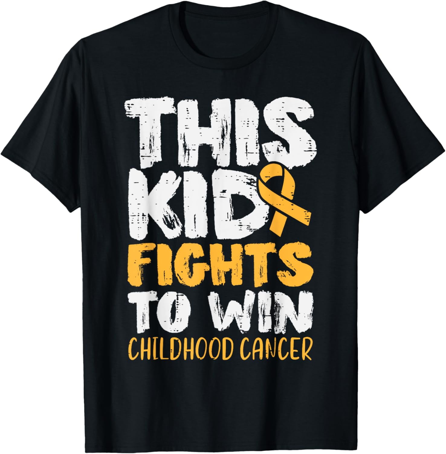 This Kid Fights To Win Childhood Cancer Awareness Boys Girls T-Shirt ...