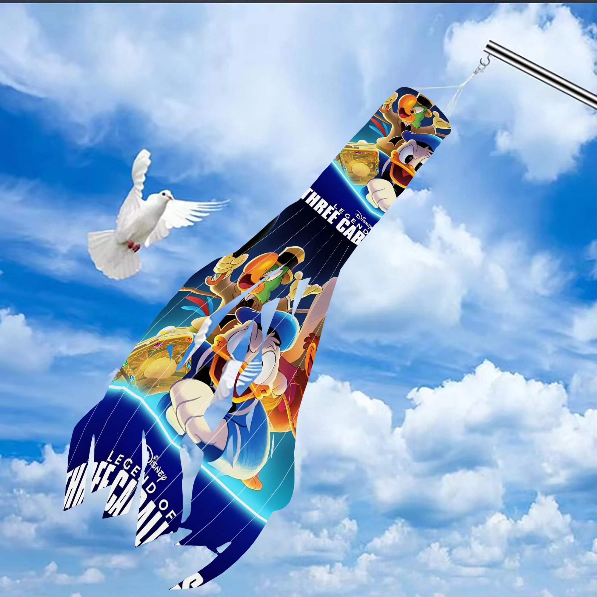 This Legend of the Three Caballeros commemorative flag is made from ...