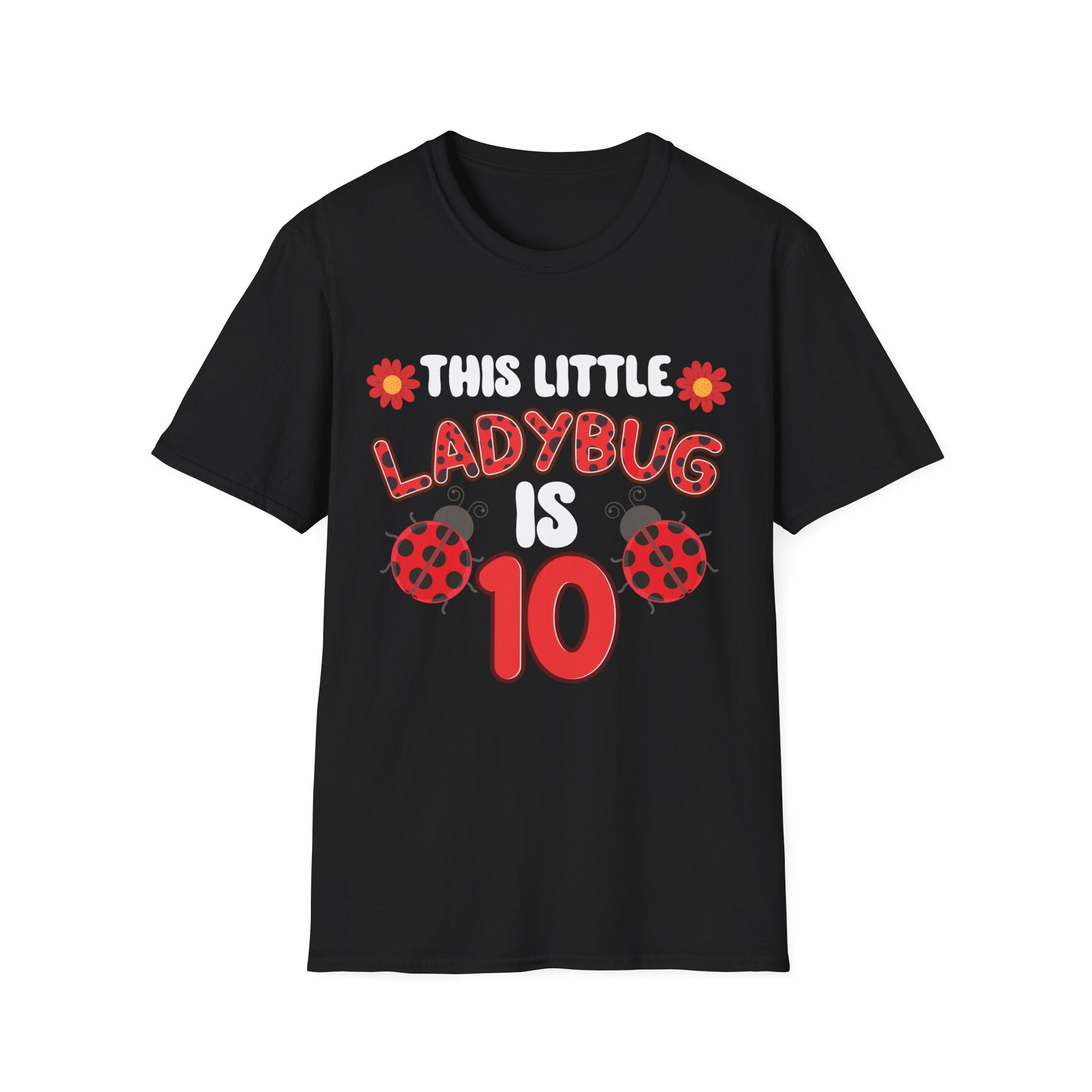 This Little Lady Is 10 Ladybug Birthday Ladybeetle Party Tshirt ...