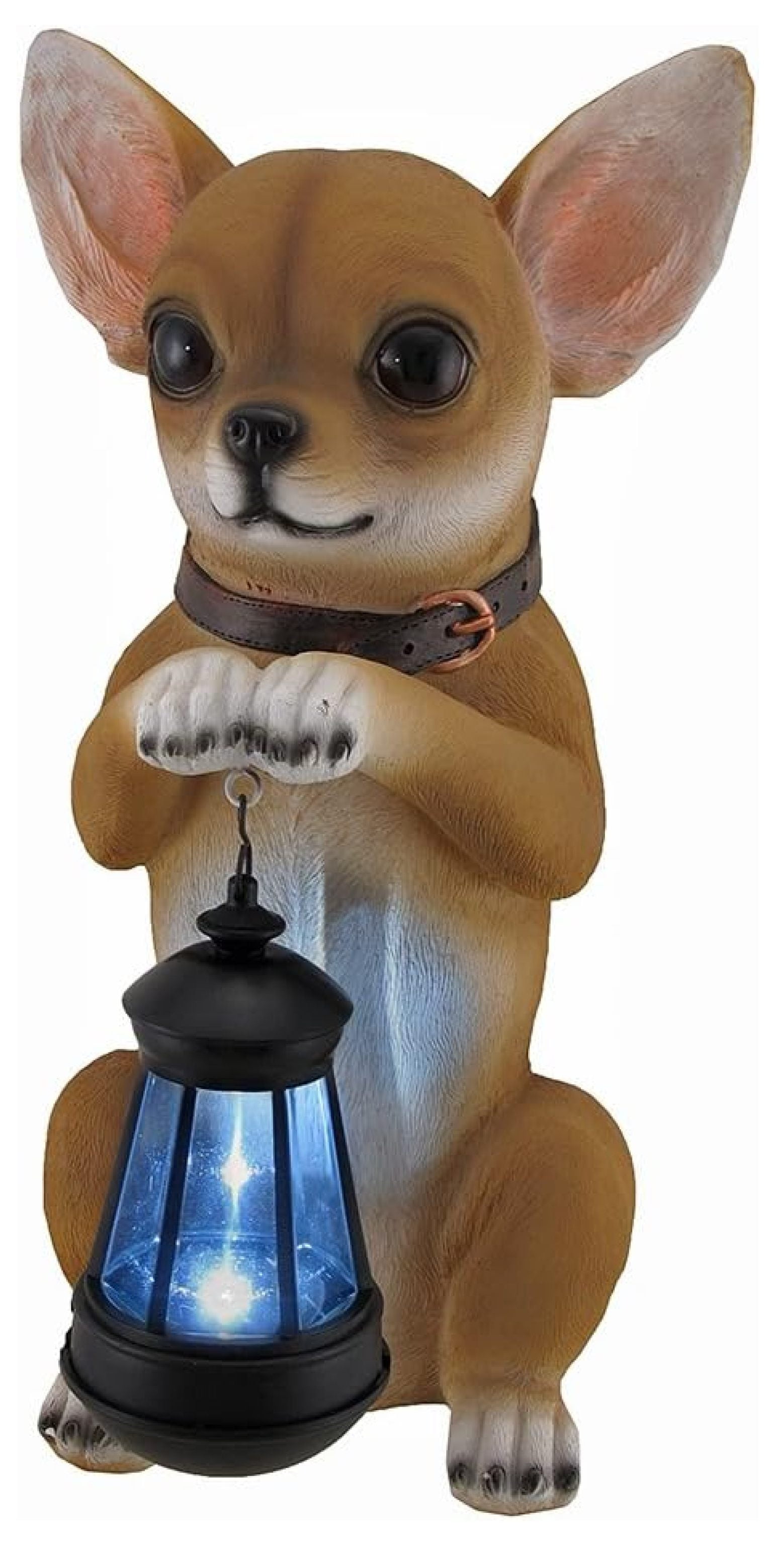 This Little Light Chihuahua Statue and Solar LED Lantern - Walmart.com