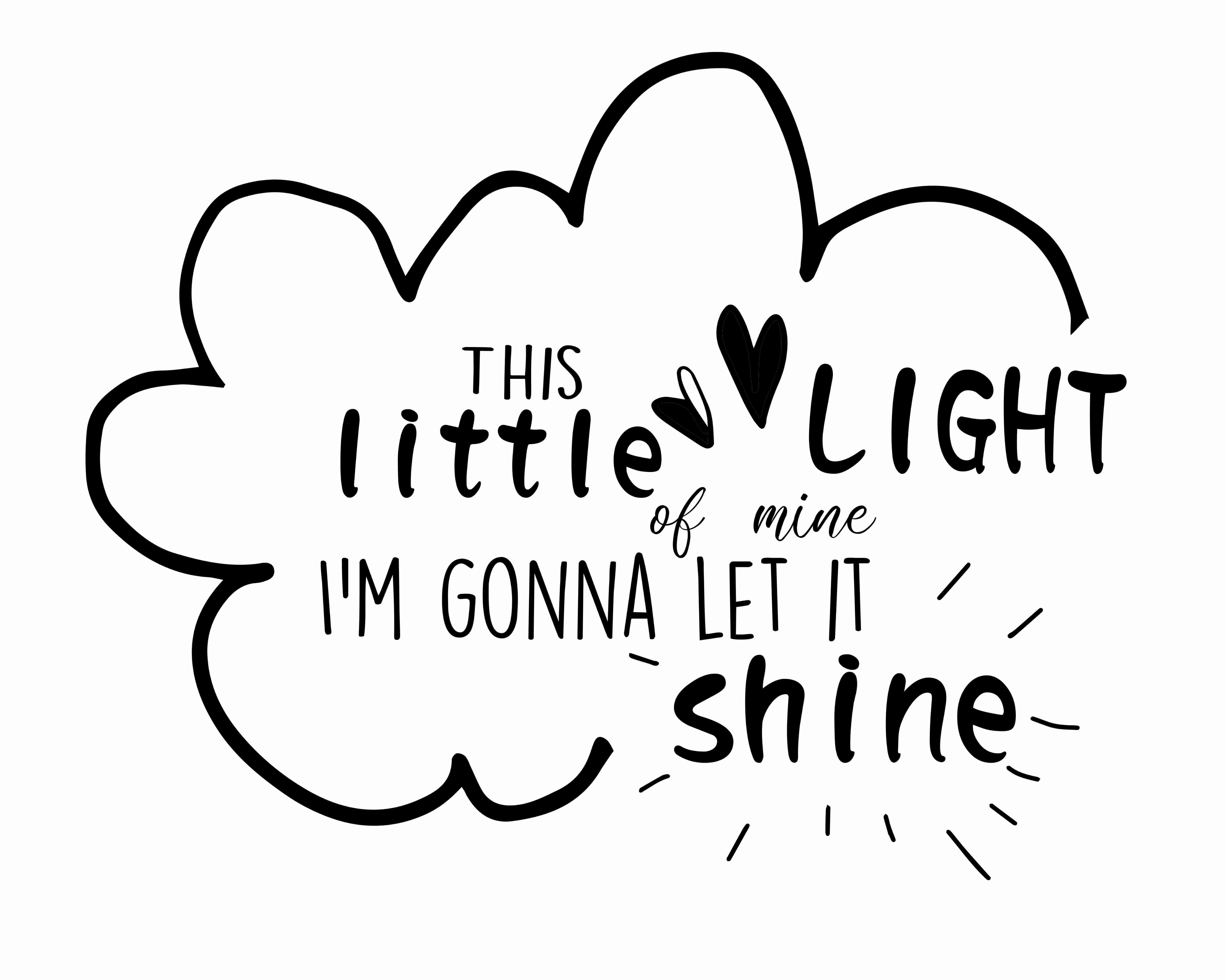 This Little Light Of Mine I'm Gonna Let It Shine | 16" x 20" Nursery ...