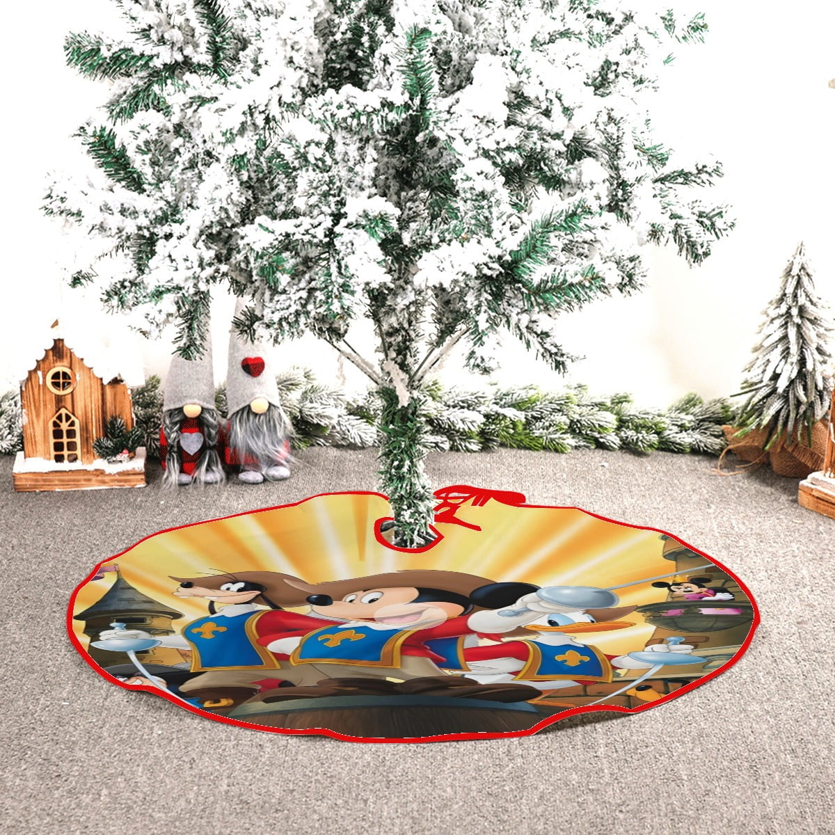 This Mickeys, Donald, Goofy: The Three Musketeers fleece Christmas tree ...