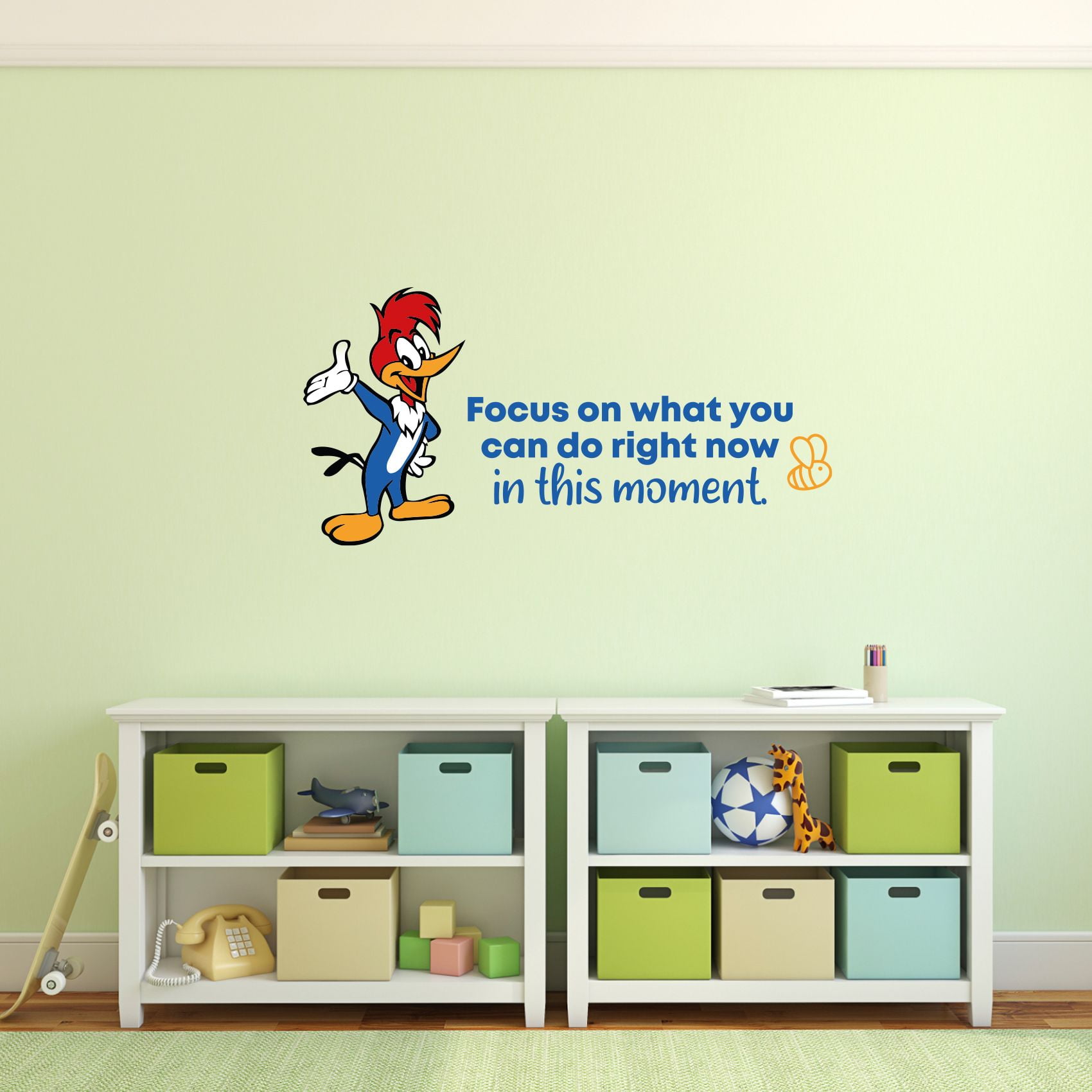 This Moment Woodpecker Life Quote Cartoon Quotes Decors Wall Sticker ...