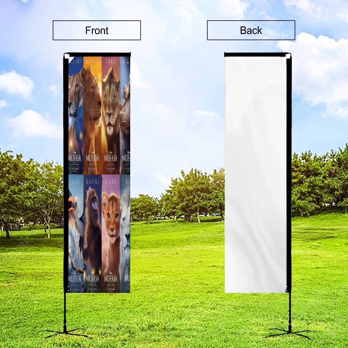 This Mufasa: The Lion King square flag is made from high-quality fabric ...