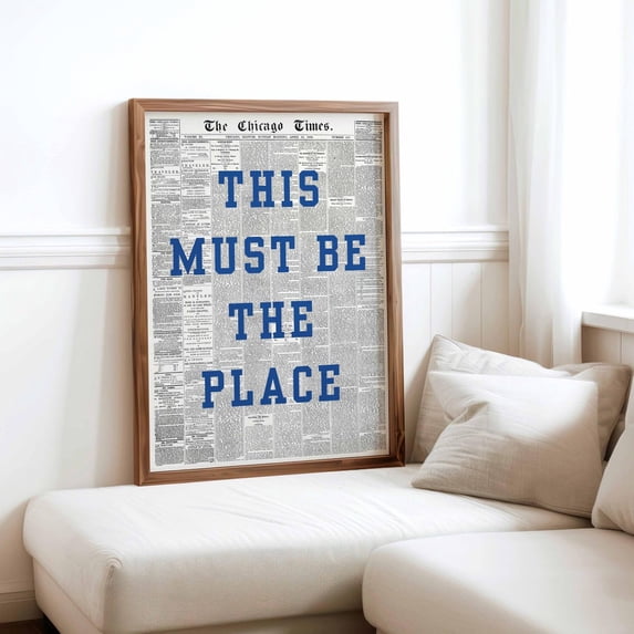 This Must Be The Place Poster: Trendy Newspaper Poster 182, Stretched ...