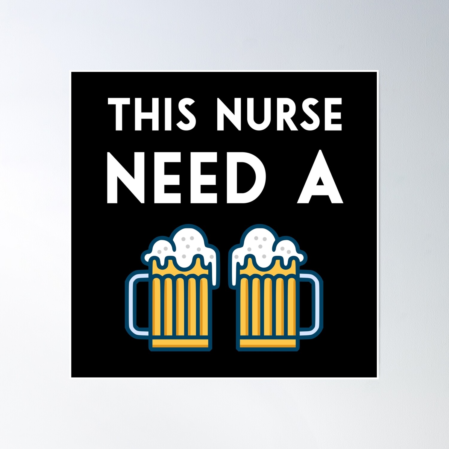 This Nurse Need A Shot Poster Wall Art, Modern Wall Decor, 24x24 ...