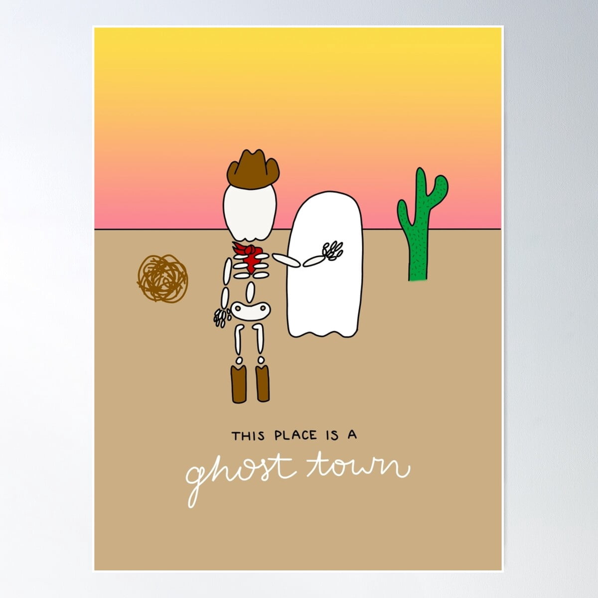 This Place Is A Ghost Town Poster Wall Art, Modern Wall Decor For ...