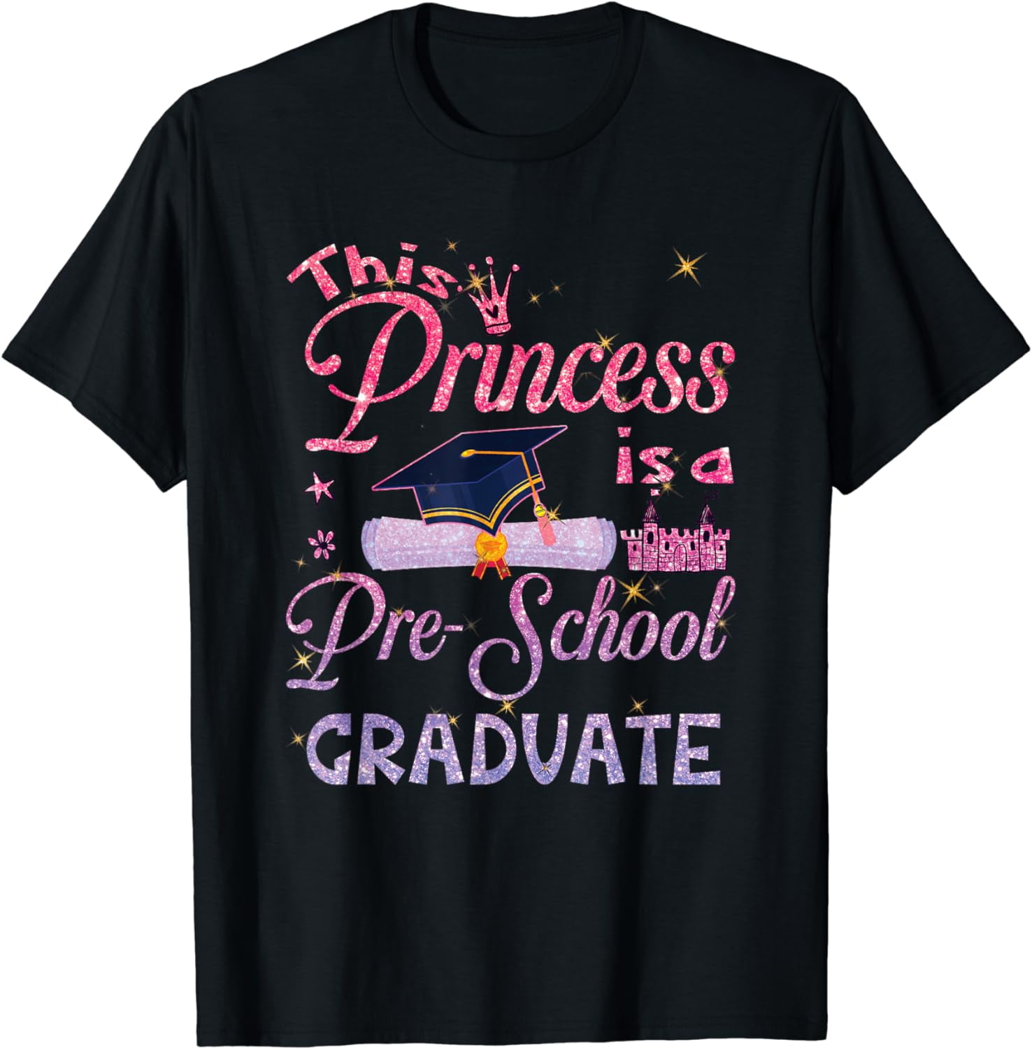 This Princess Is A Pre School Graduate Graduation Pre K T-Shirt ...