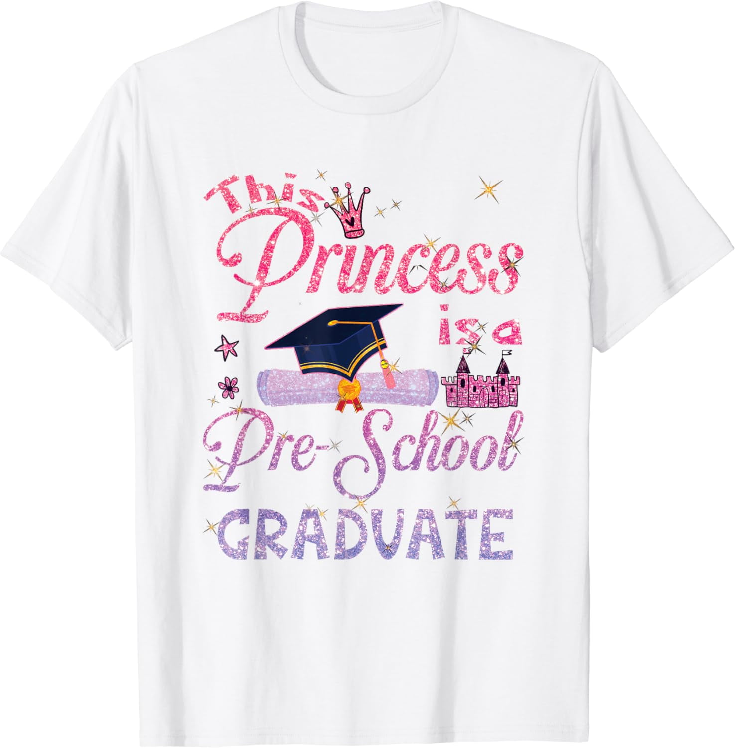 This Princess Is A Pre School Graduate Graduation Pre K T-Shirt ...