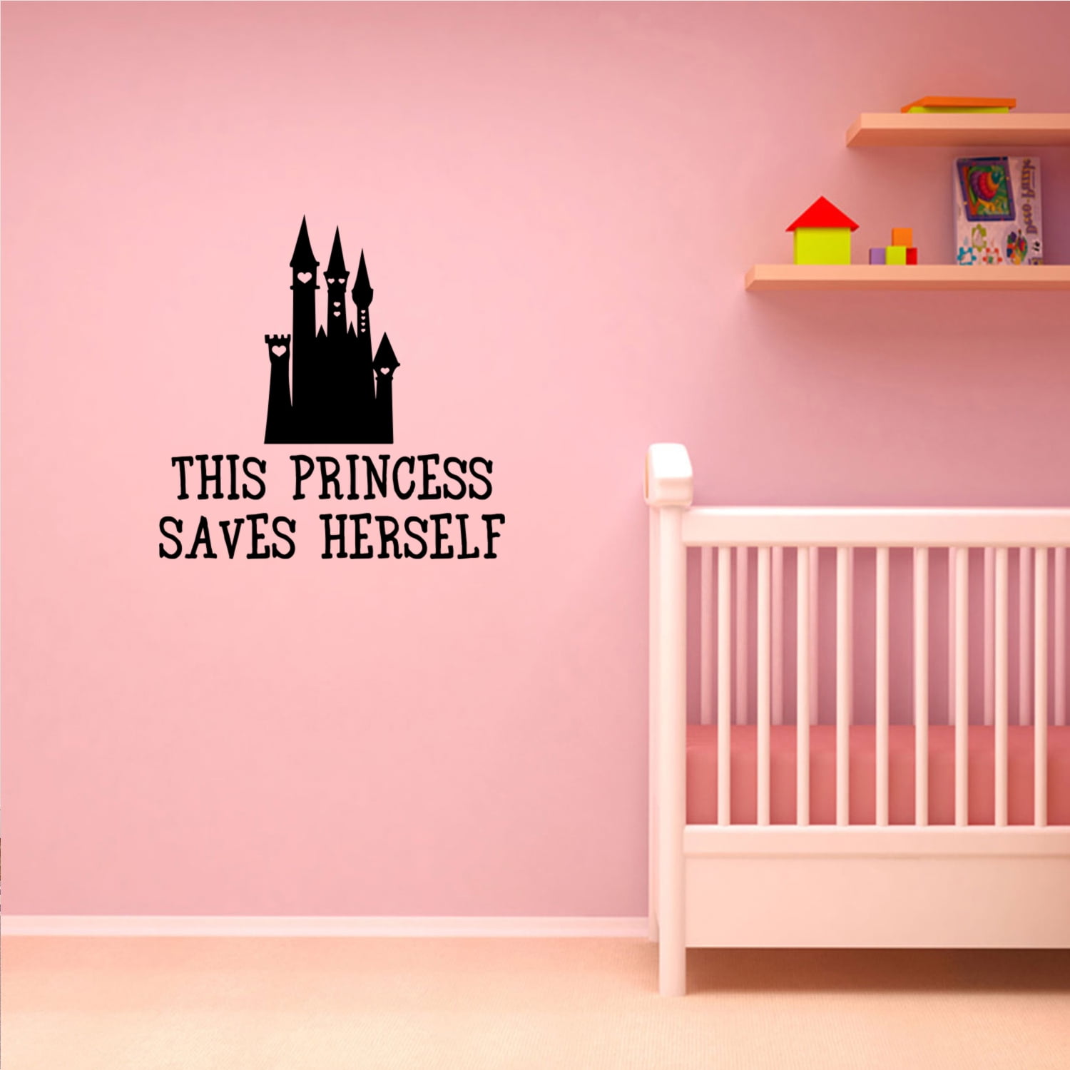 This Princess Saves Herself - Vinyl Wall Art Stickers - 20" x 20 ...