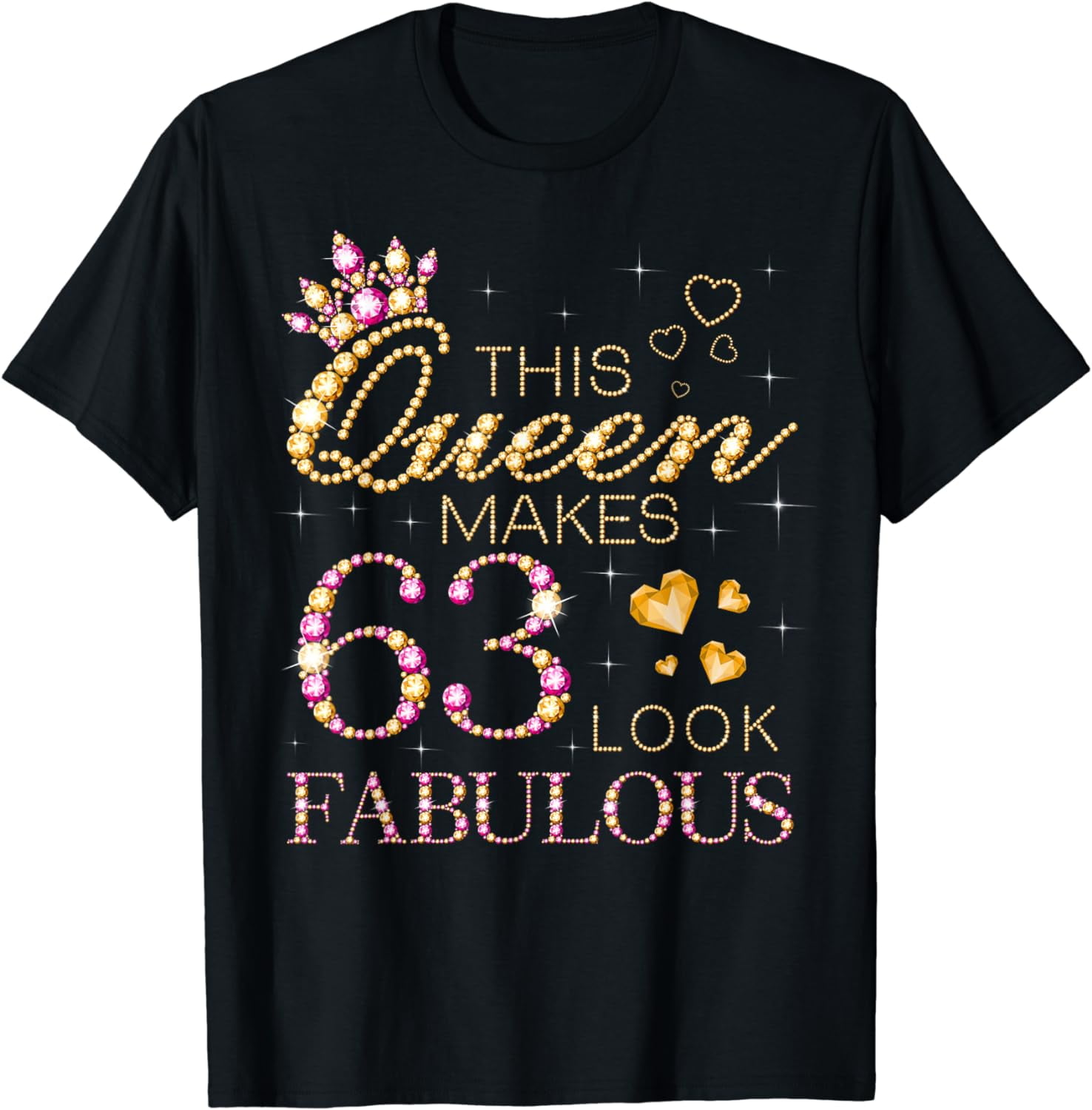 This Queen Makes 63 Look Fabulous 63rd Birthday Queen B Day T Shirt