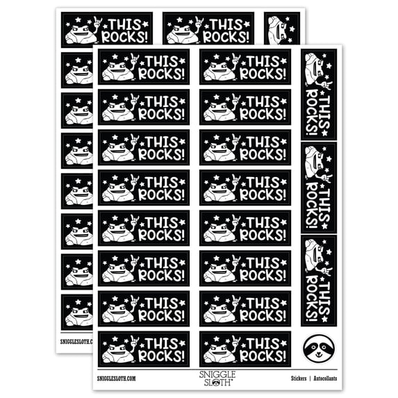 This Rocks Teacher Student School Sticker Set - Black - Matte Finish ...