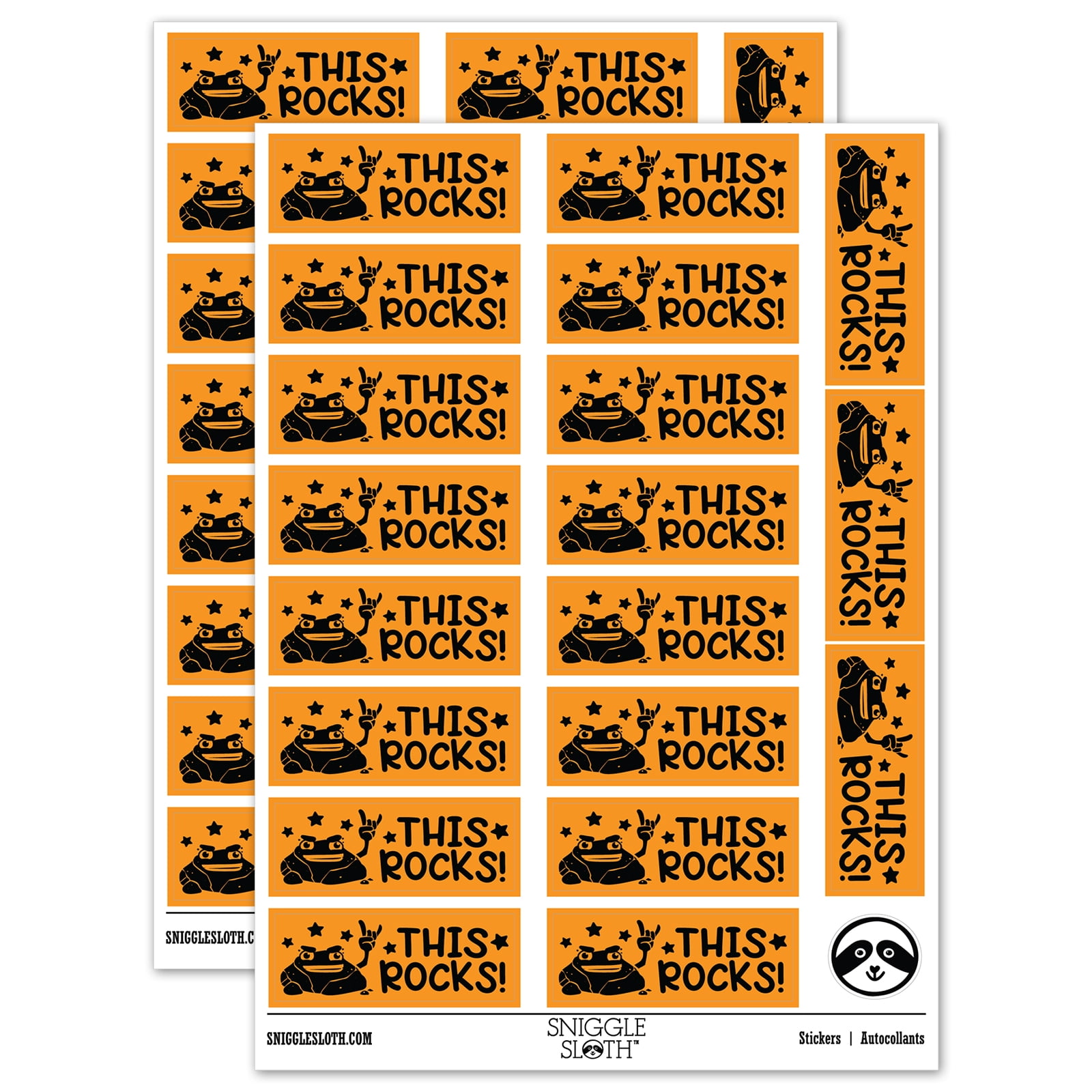 This Rocks Teacher Student School Sticker Set - Orange - Matte Finish ...