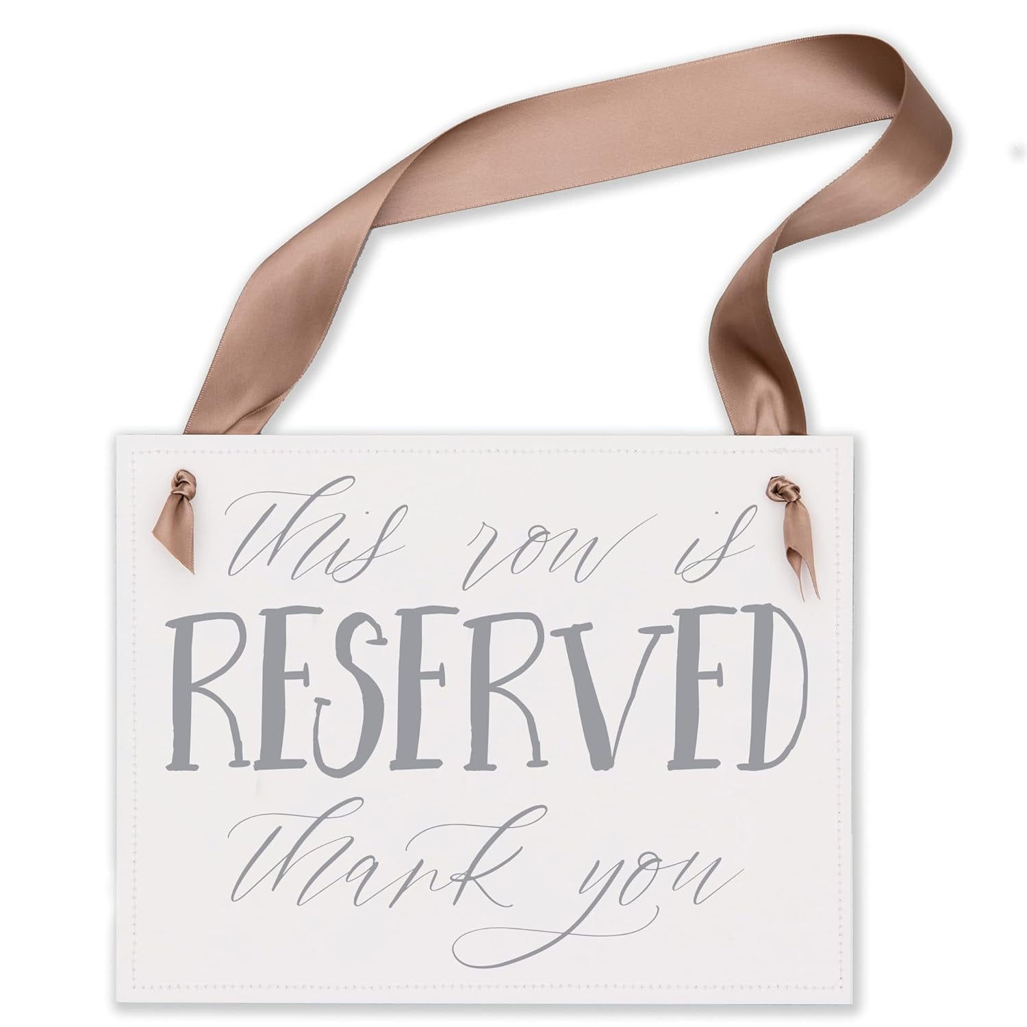 This Row is Reserved Wedding Chair Sign for Reception or Ceremony on ...