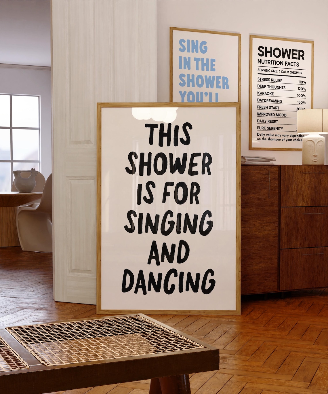 This Shower Is For Singing Print, Shower Wall Art, Cute Bathroom Quote ...