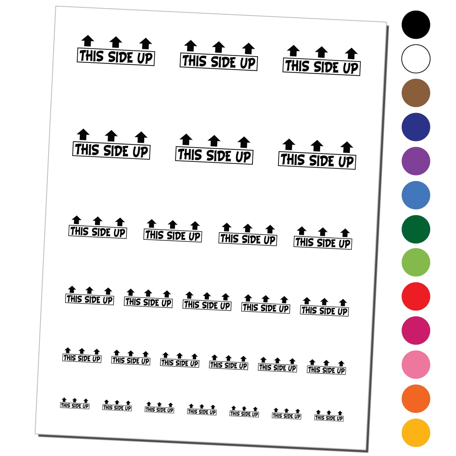 This Side Up Arrows Box Crate Shipment Water Resistant Temporary Tattoo ...