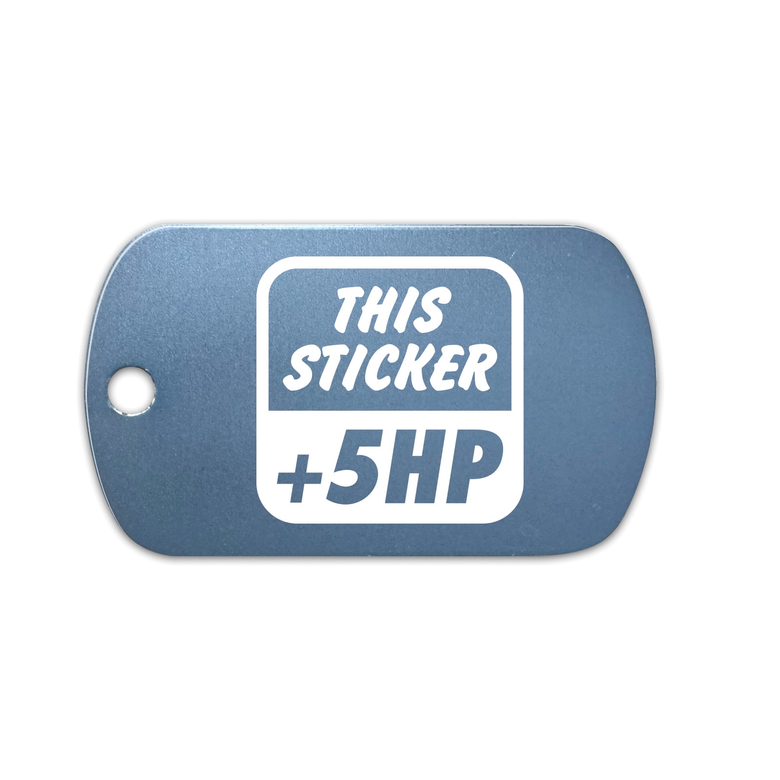 This Sticker +5 Hp GI Dog Tag Aluminum Keychain horsepower jdm - Light ...