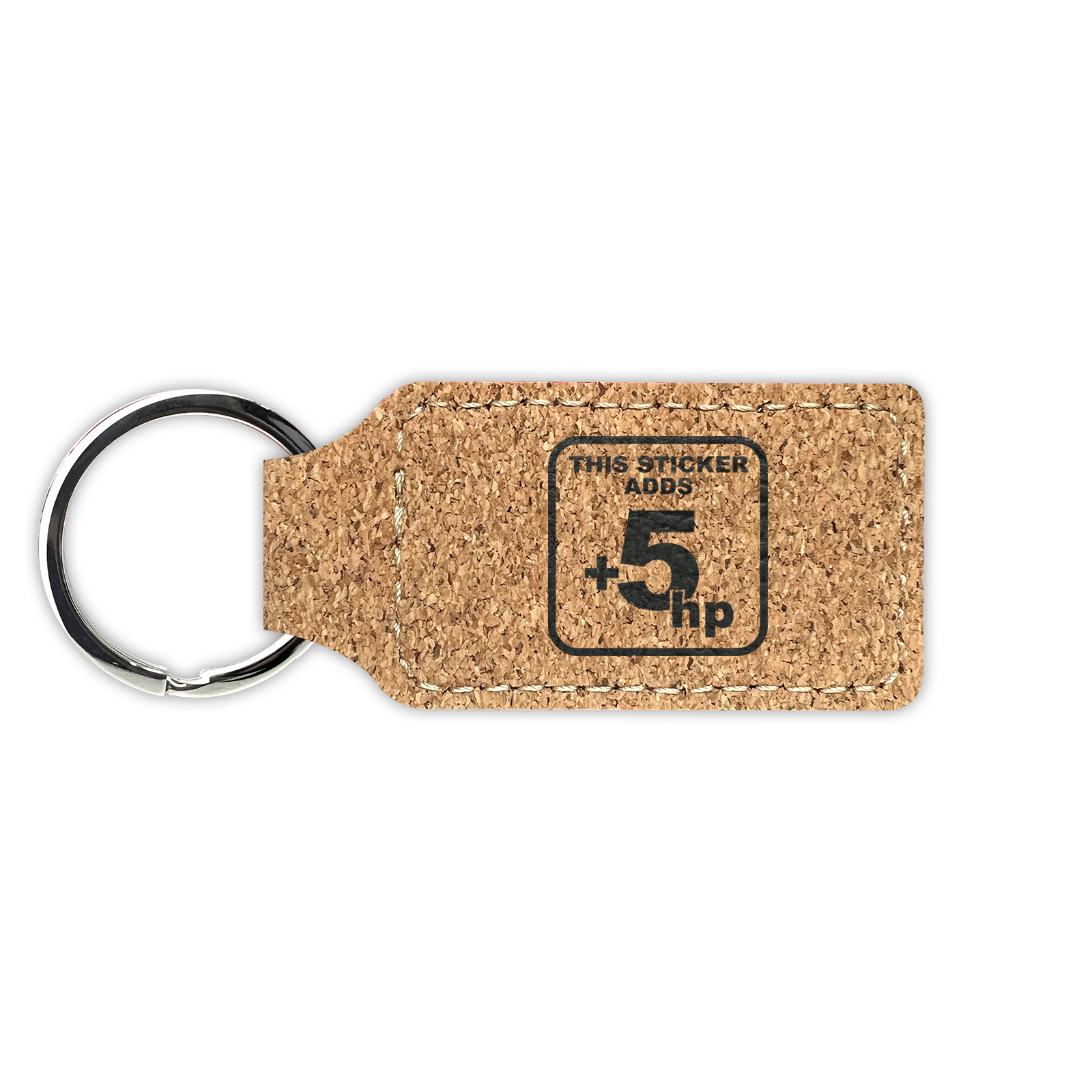 This Sticker Adds 5 HP Keychain Leatherette Rectangle - Laser Engraved ...