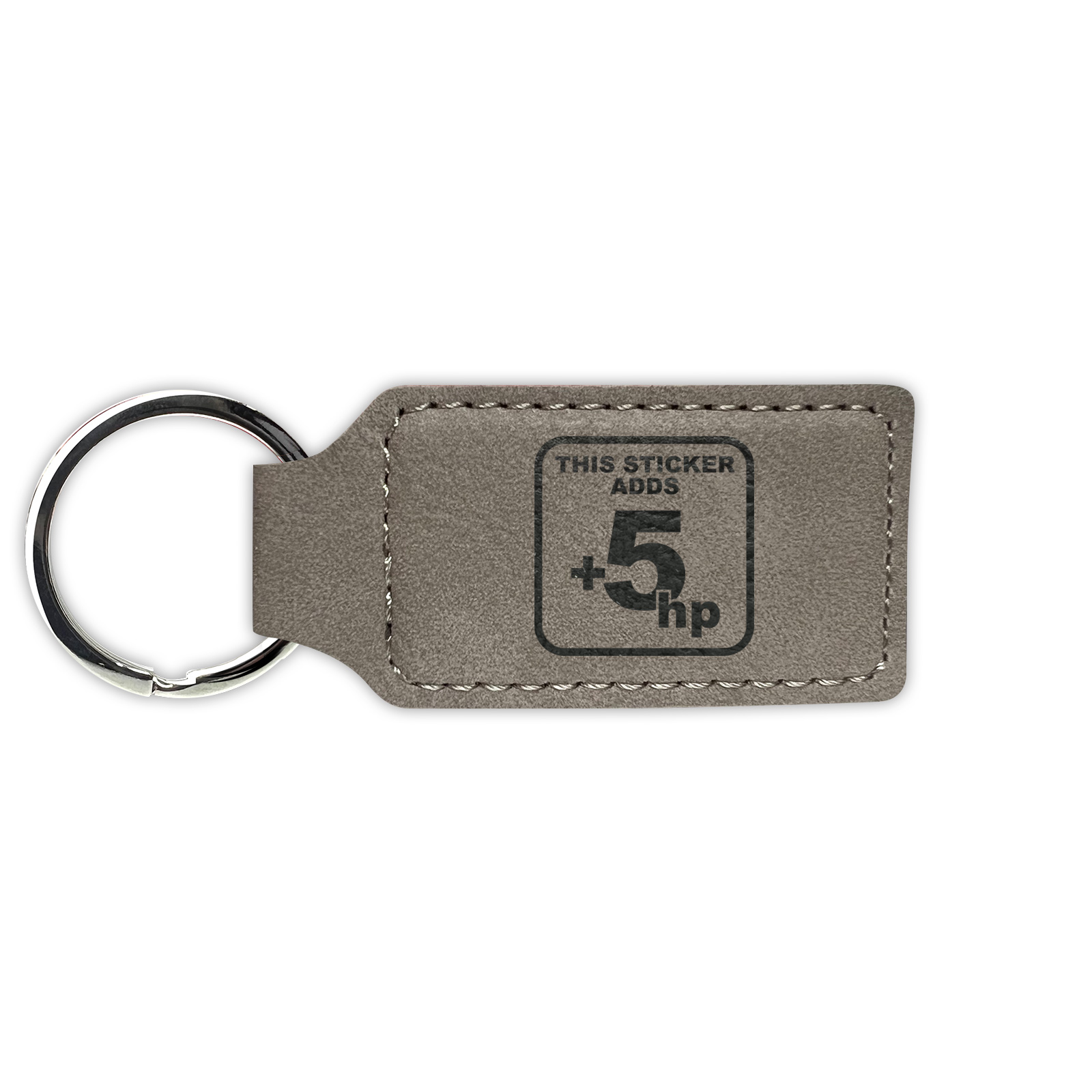 This Sticker Adds 5 HP Keychain Leatherette Rectangle - Laser Engraved ...