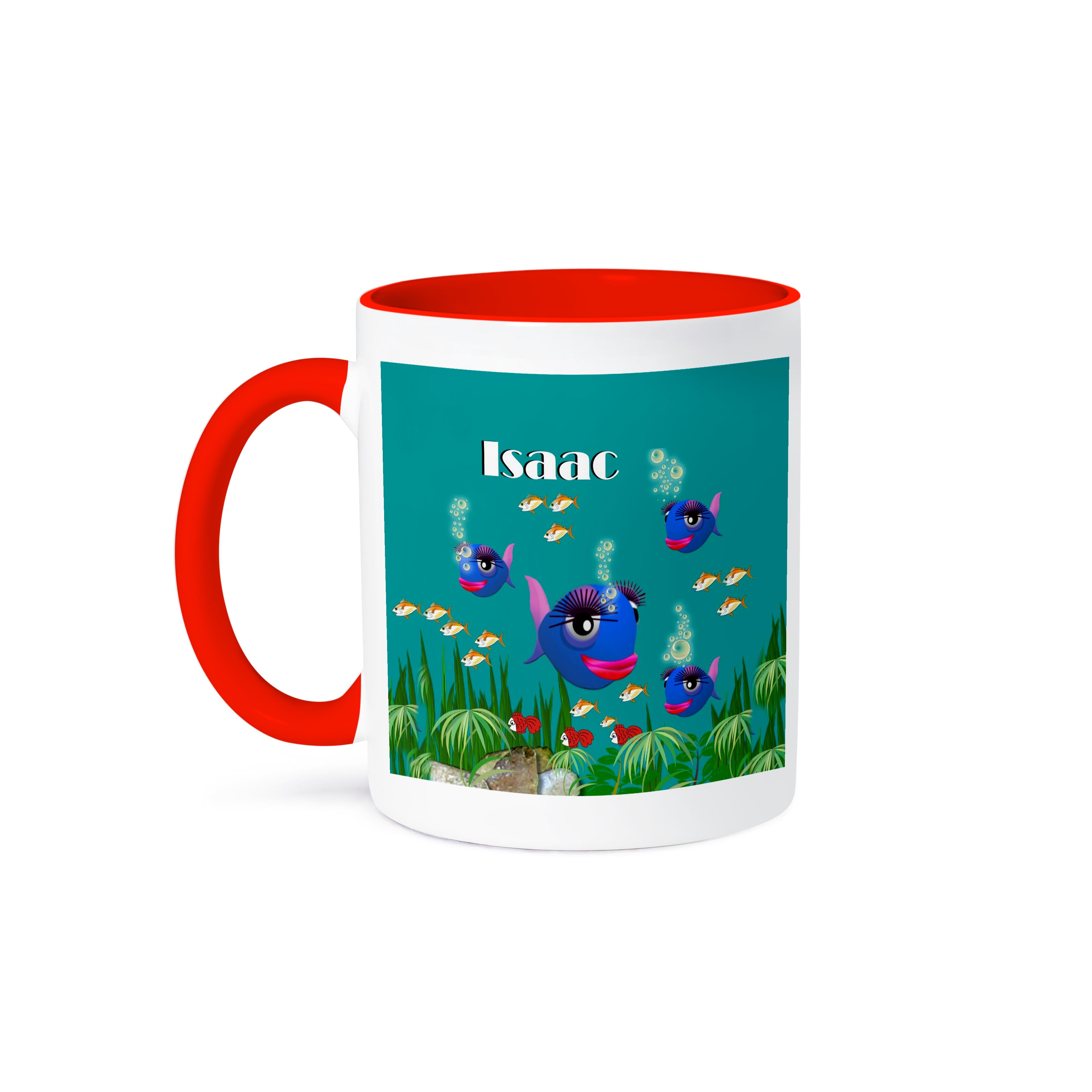 This Vibrant Artwork Of Fish Under The Sea Is Personalized With The ...