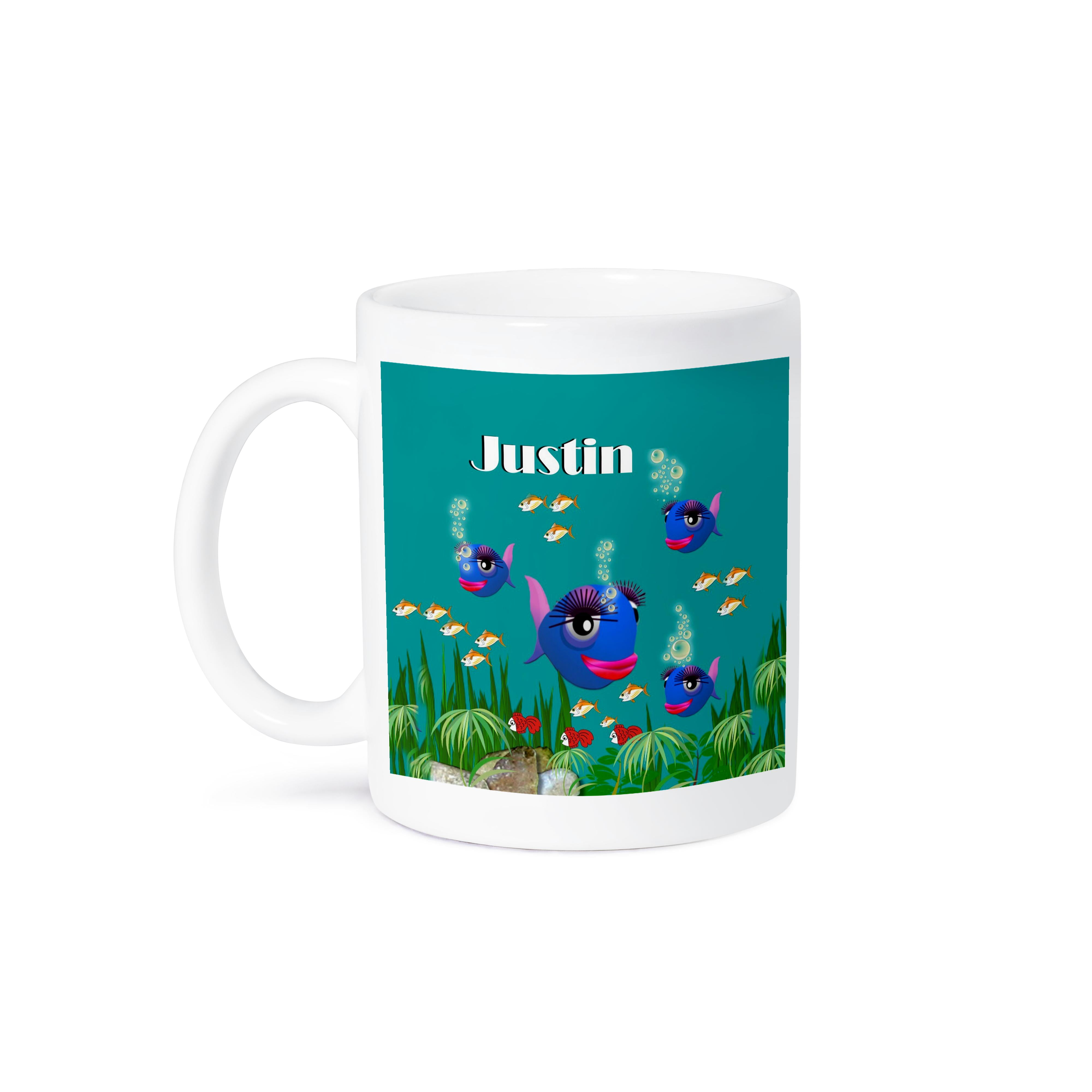 This Vibrant Artwork Of Fish Under The Sea Is Personalized With The ...