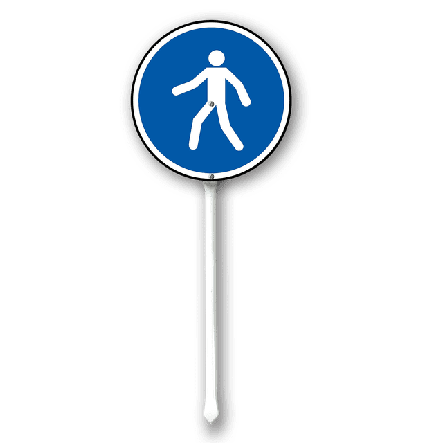 This Walkway Symbol Sign Yard Stake Outdoor, Aluminum, Metal Stakes ...