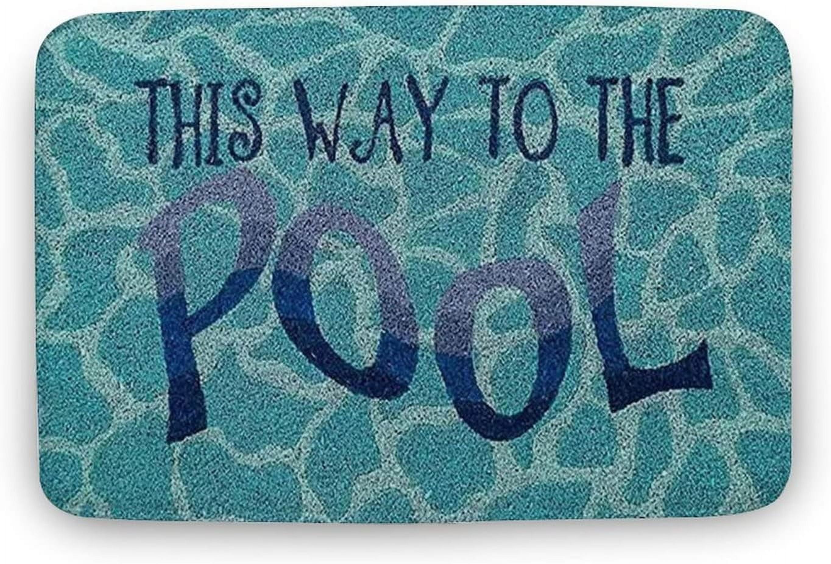 This Way to The Pool Welcome Doormats Non-Slip Front Door Mat Outside ...