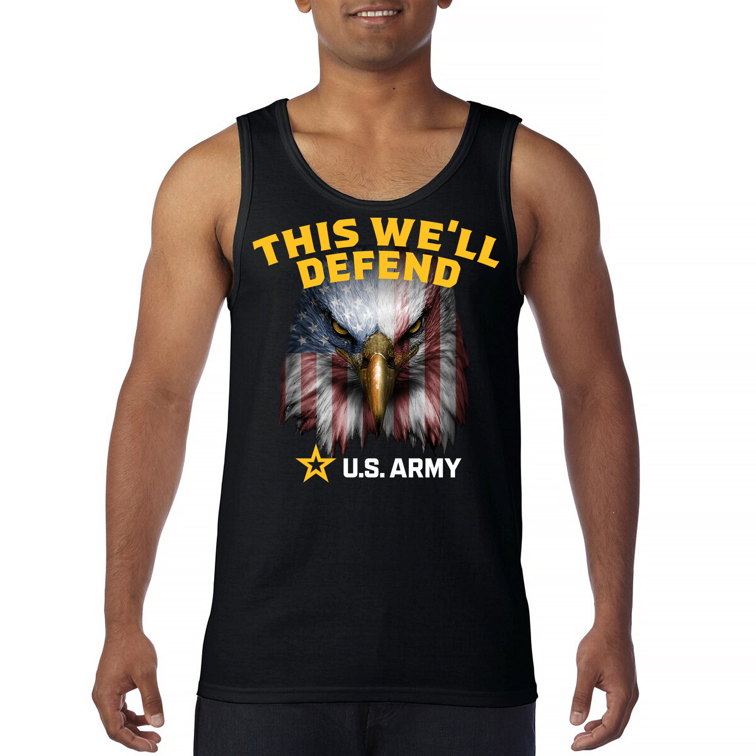 This We'll Defend Tank Top US Army American Flag Eagle DD 214 Veteran ...