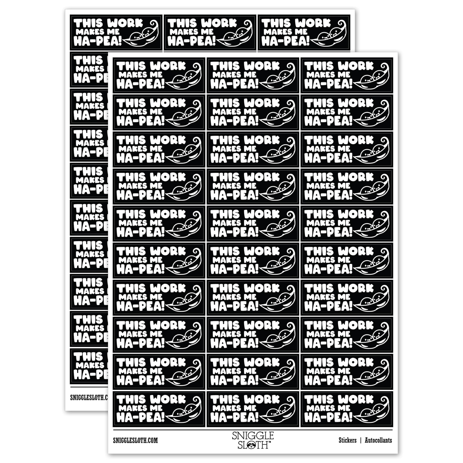 This Work Makes Me Ha-Pea Happy Teacher Student School Sticker Set ...