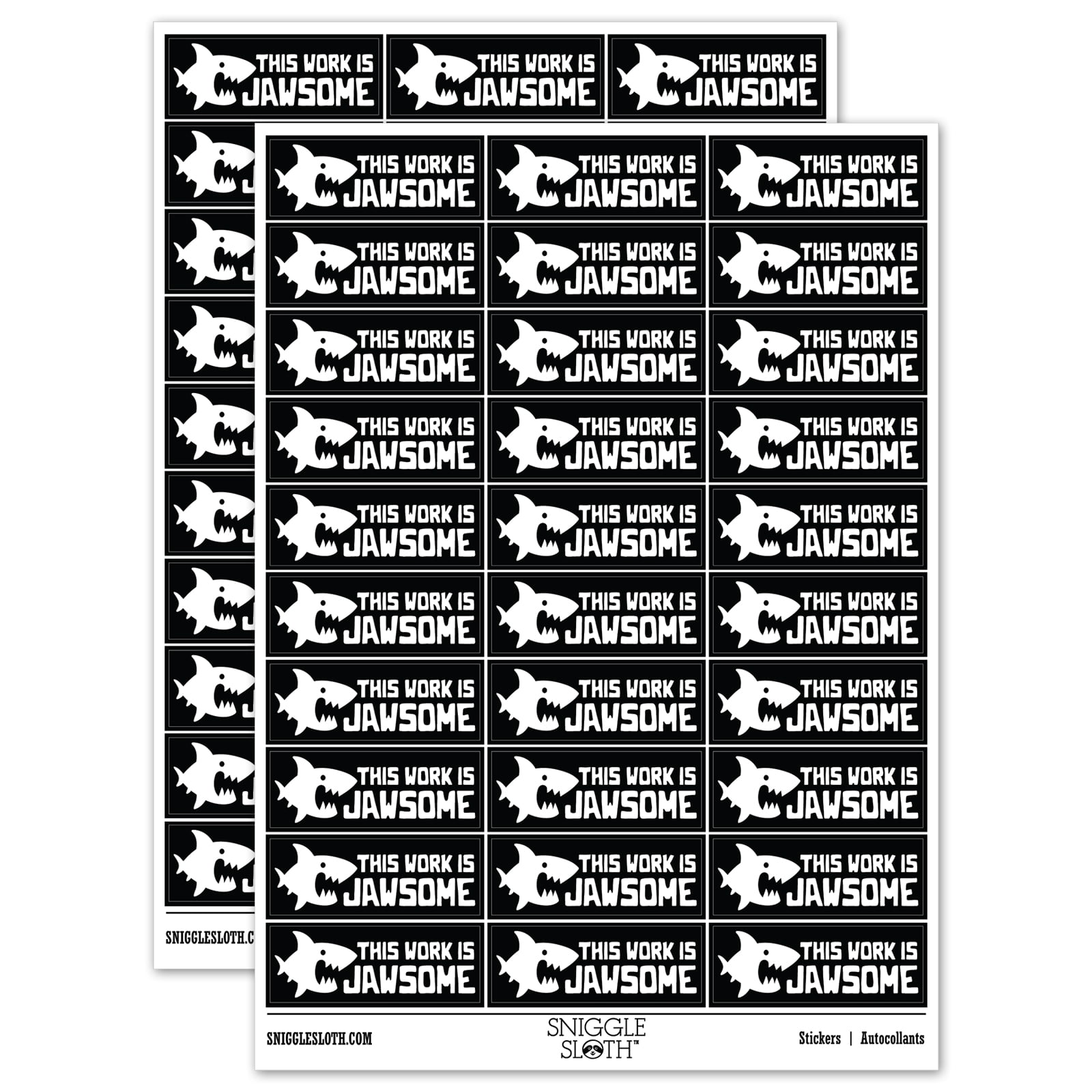 This Work is Jawsome Awesome Shark Teacher Student School Sticker Set ...