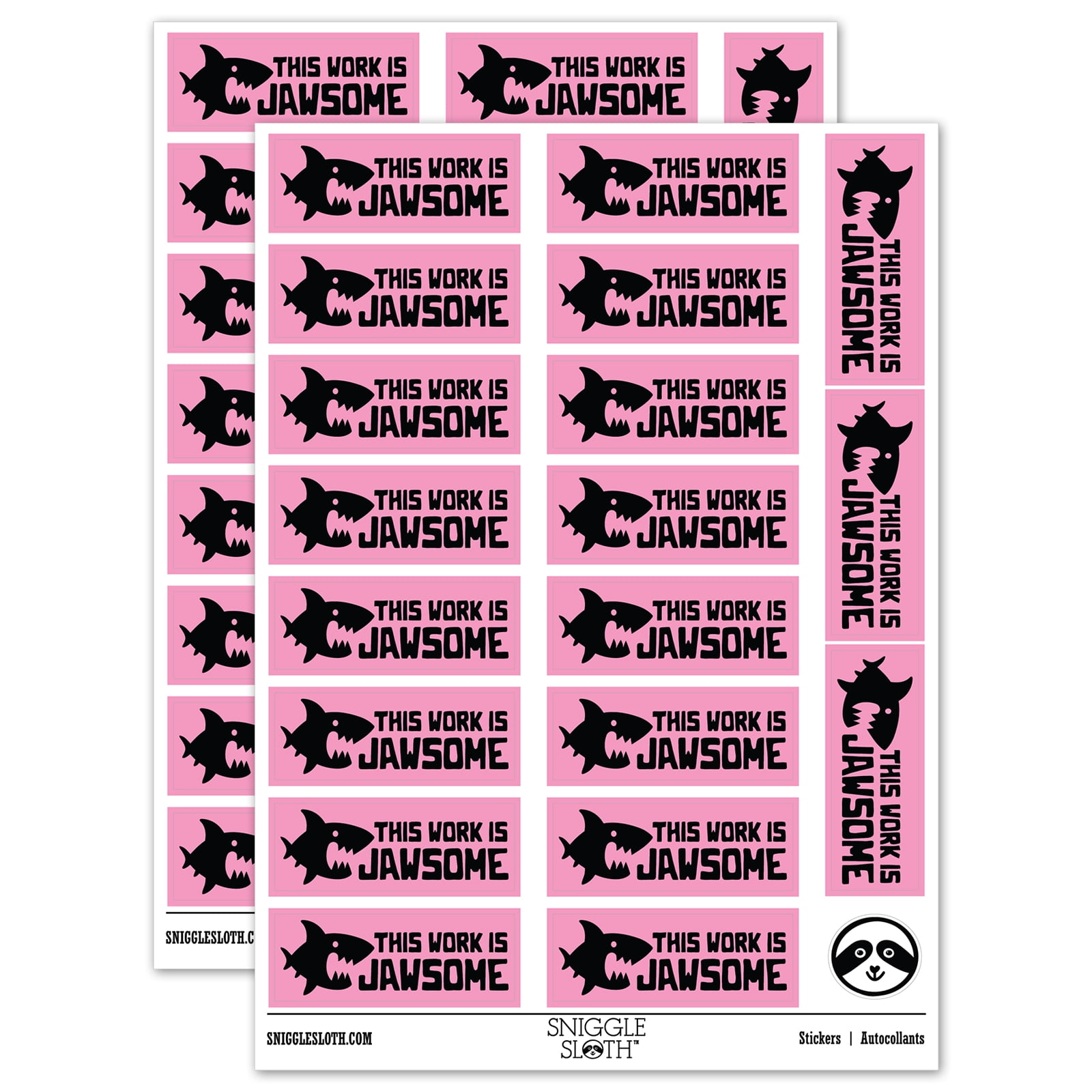 This Work is Jawsome Awesome Shark Teacher Student School Sticker Set ...