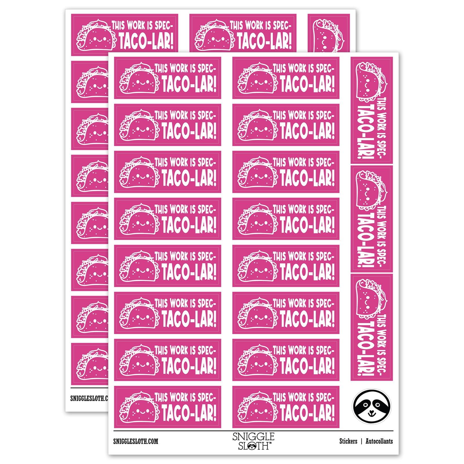 This Work is Spec-taco-lar Spectacular Teacher Student School Sticker ...
