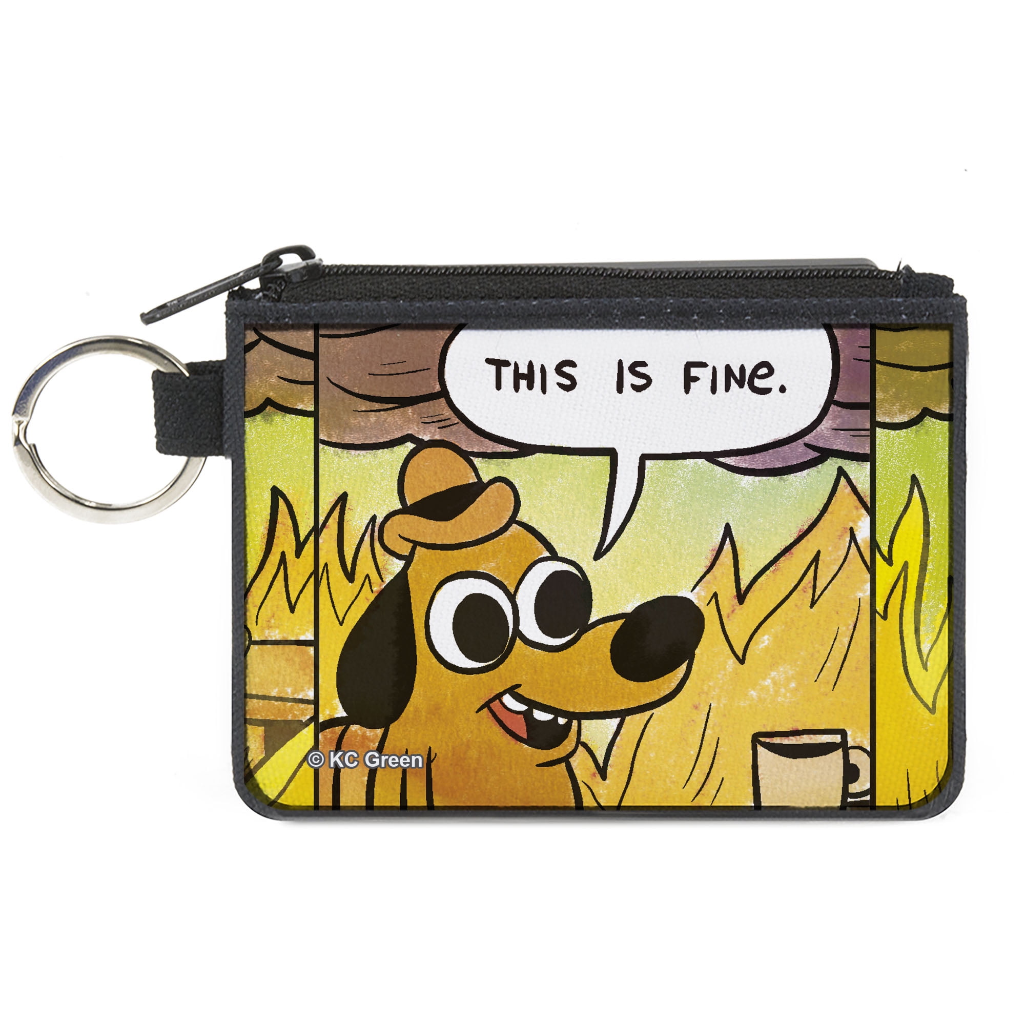 This is Fine Wallet, Coin Purse, This Is Fine Question Hound Cafe Fire ...