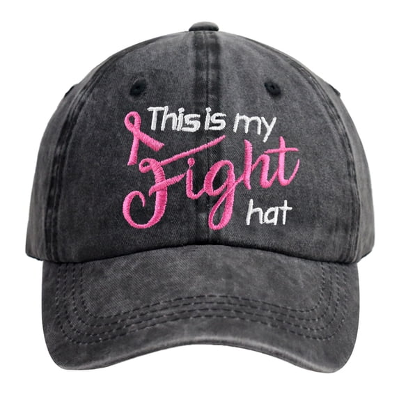 This is My Fight Hat, Distressed Cotton Adjustable Embroidered Pink ...